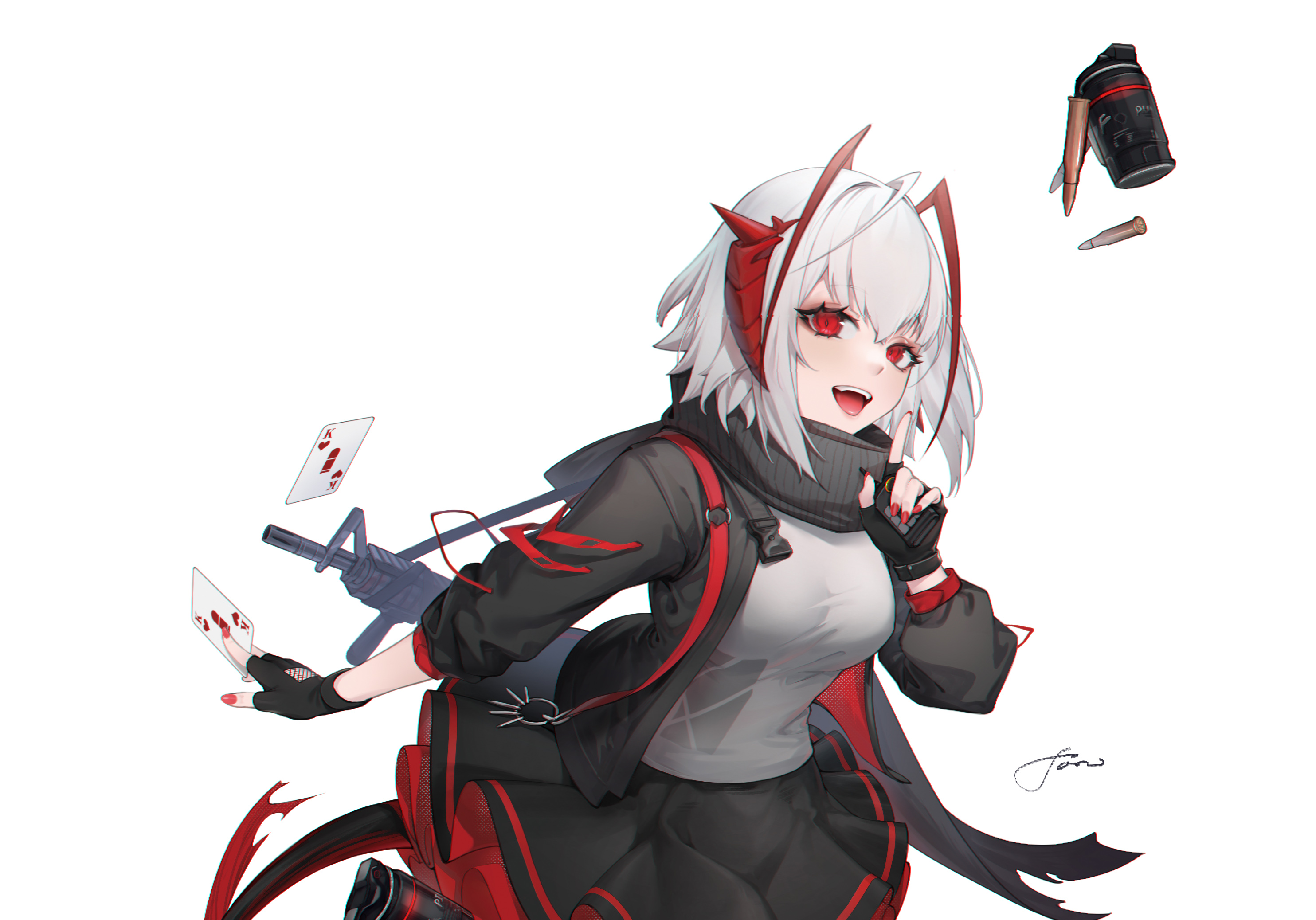 fei mao arknights w (arknights) gun horns tail | #642465 | yande.re