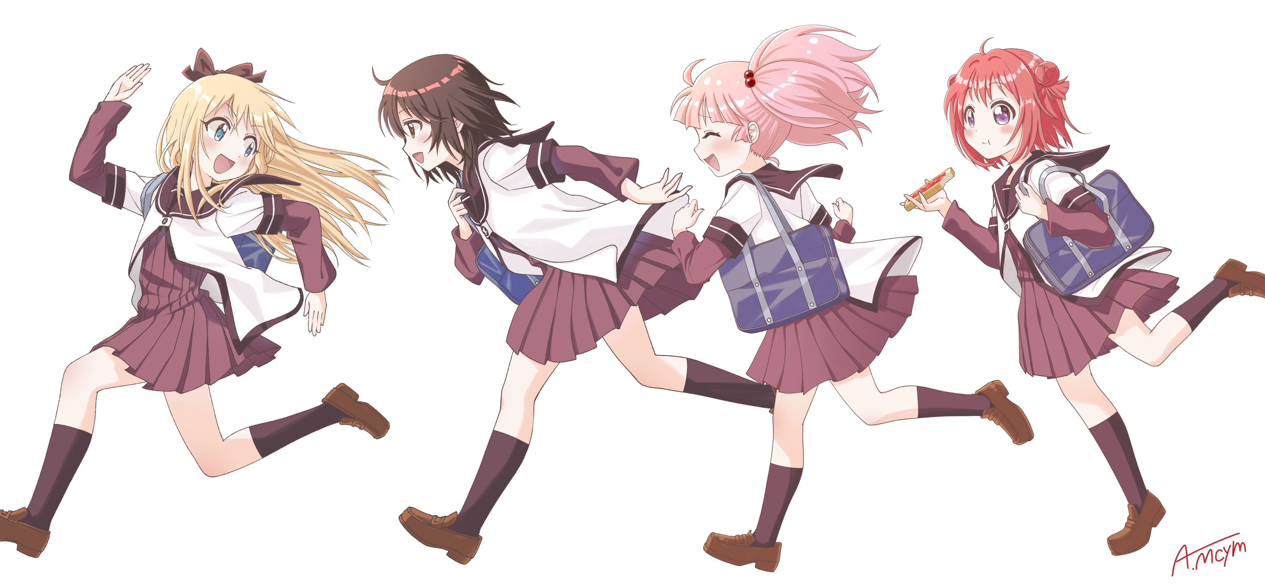 yuru yuri akaza akari funami yui toshinou kyouko yoshikawa chinatsu ...