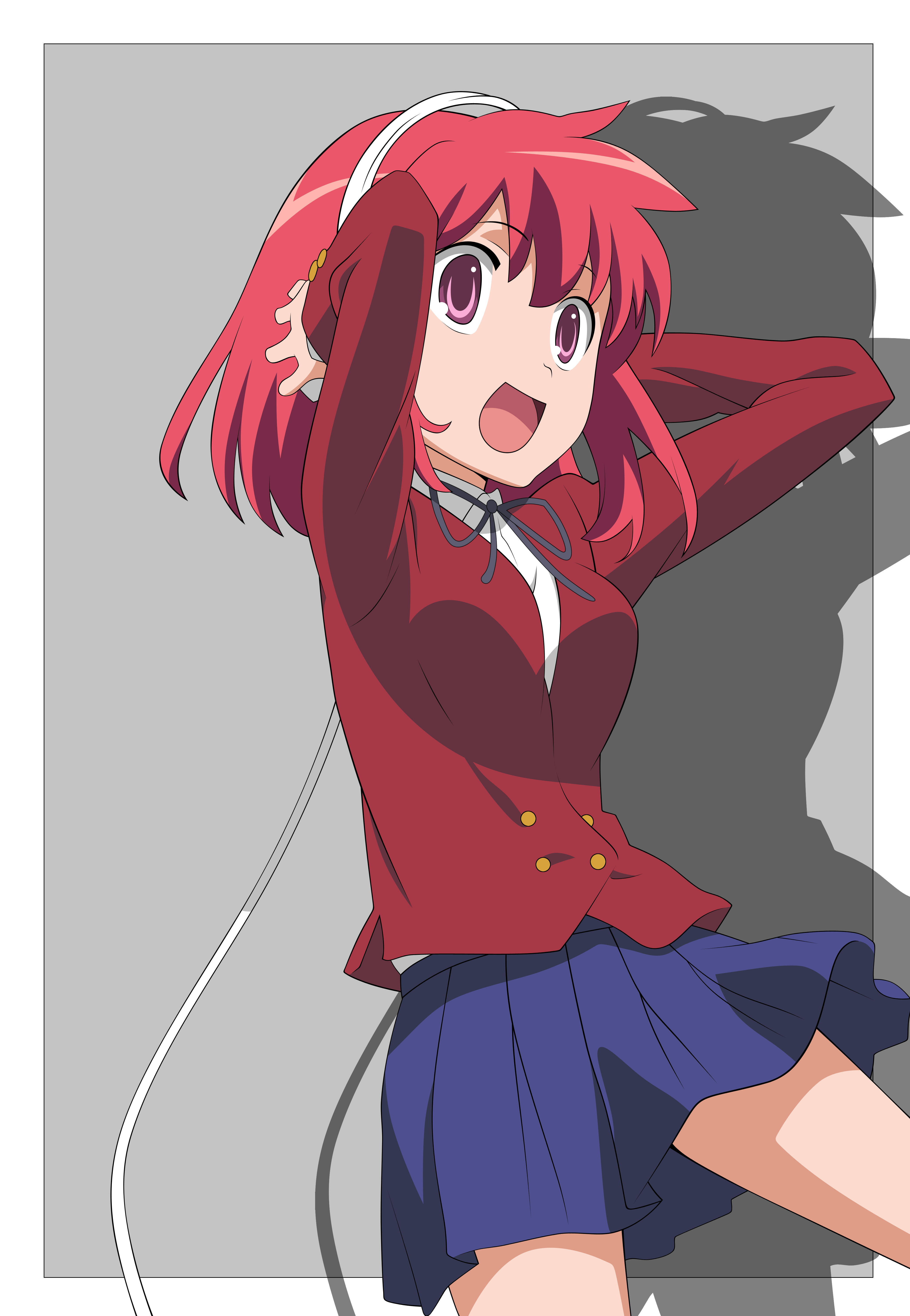 toradora! kushieda minori headphones seifuku vector trace | #138467 ...