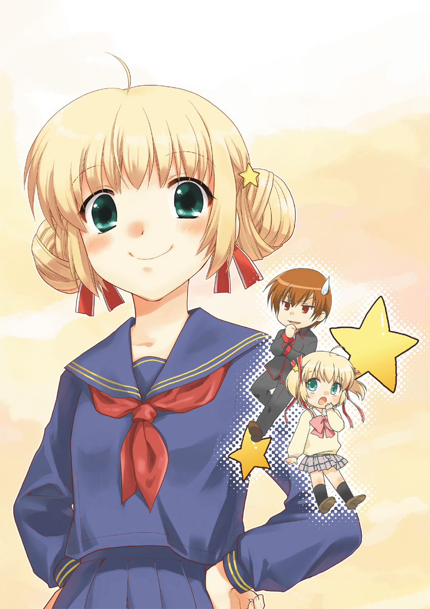 misaki juri little busters! kamikita komari natsume kyosuke chibi ...