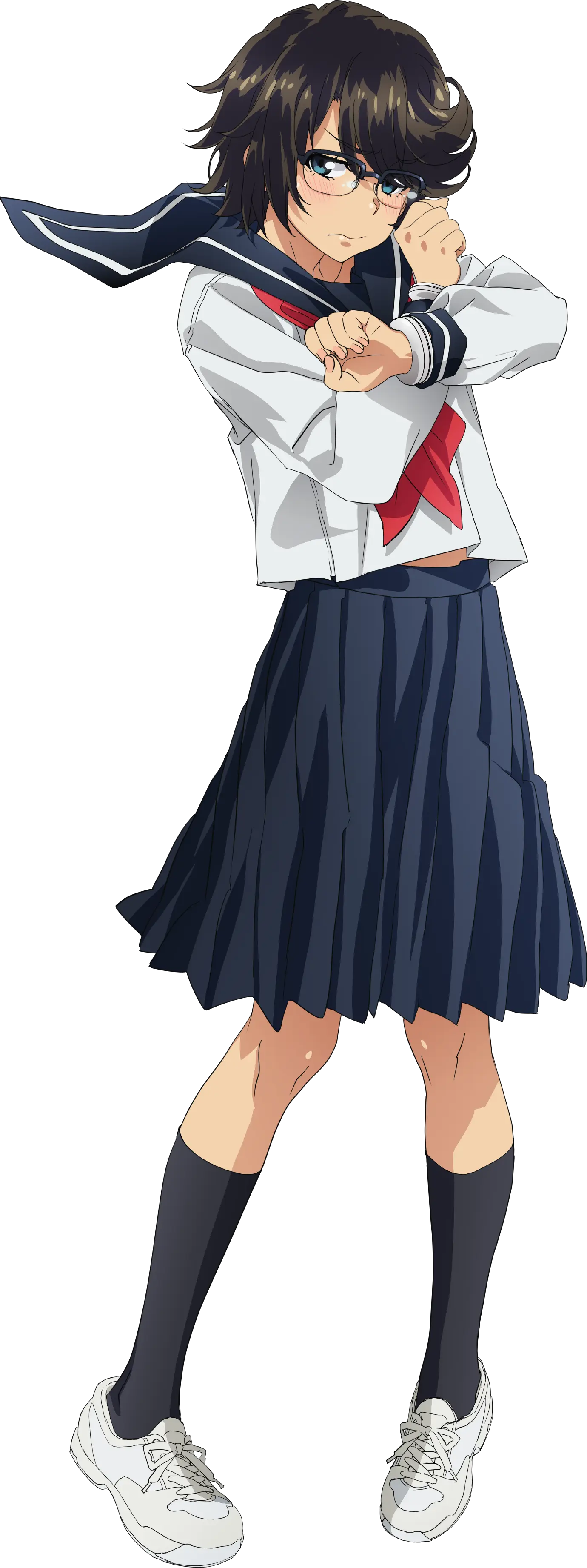 shy (anime) momijiyama teru megane seifuku tagme transparent png ...