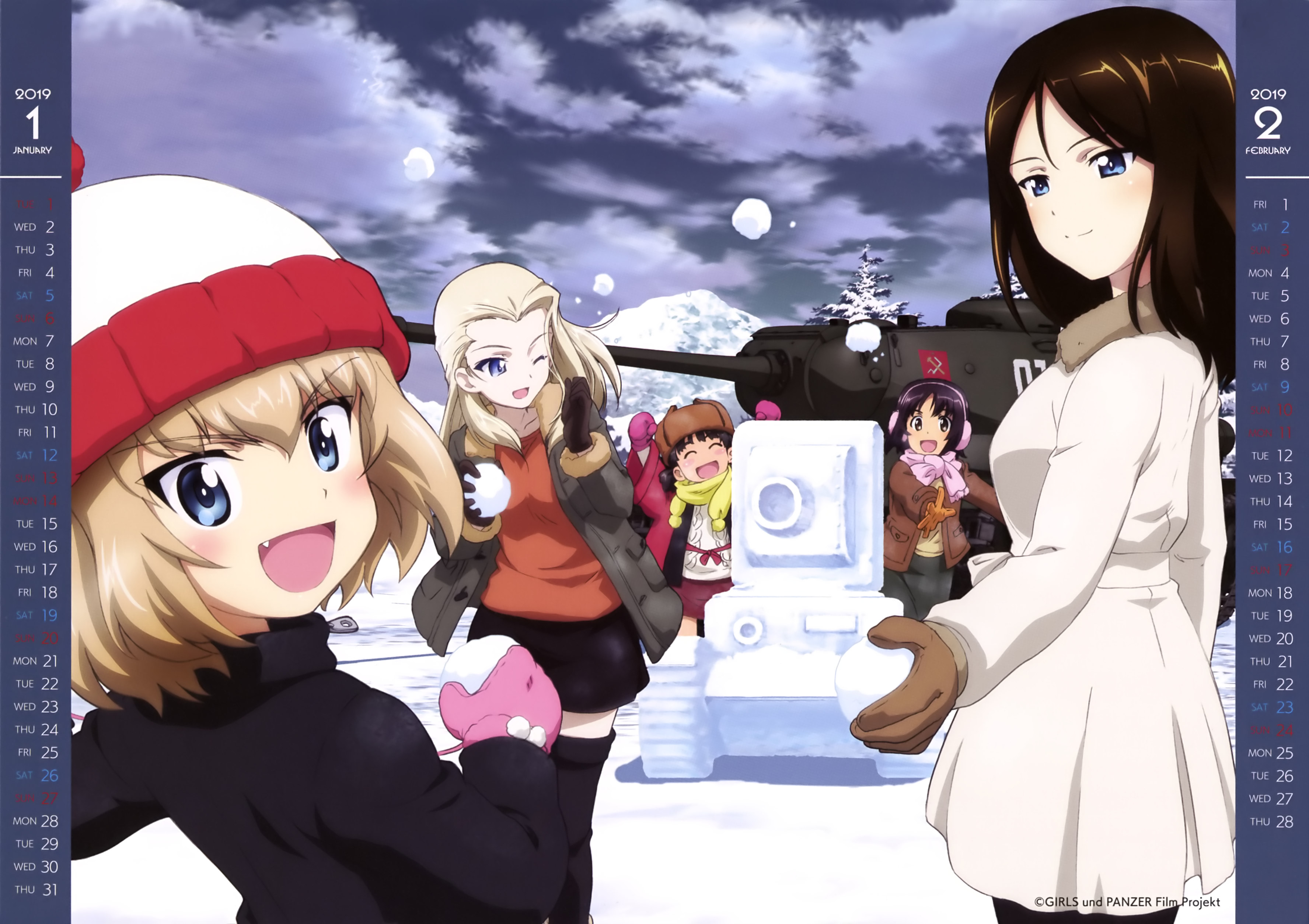 katyusha, nonna, clara, nina, and alina (girls und panzer) | Danbooru