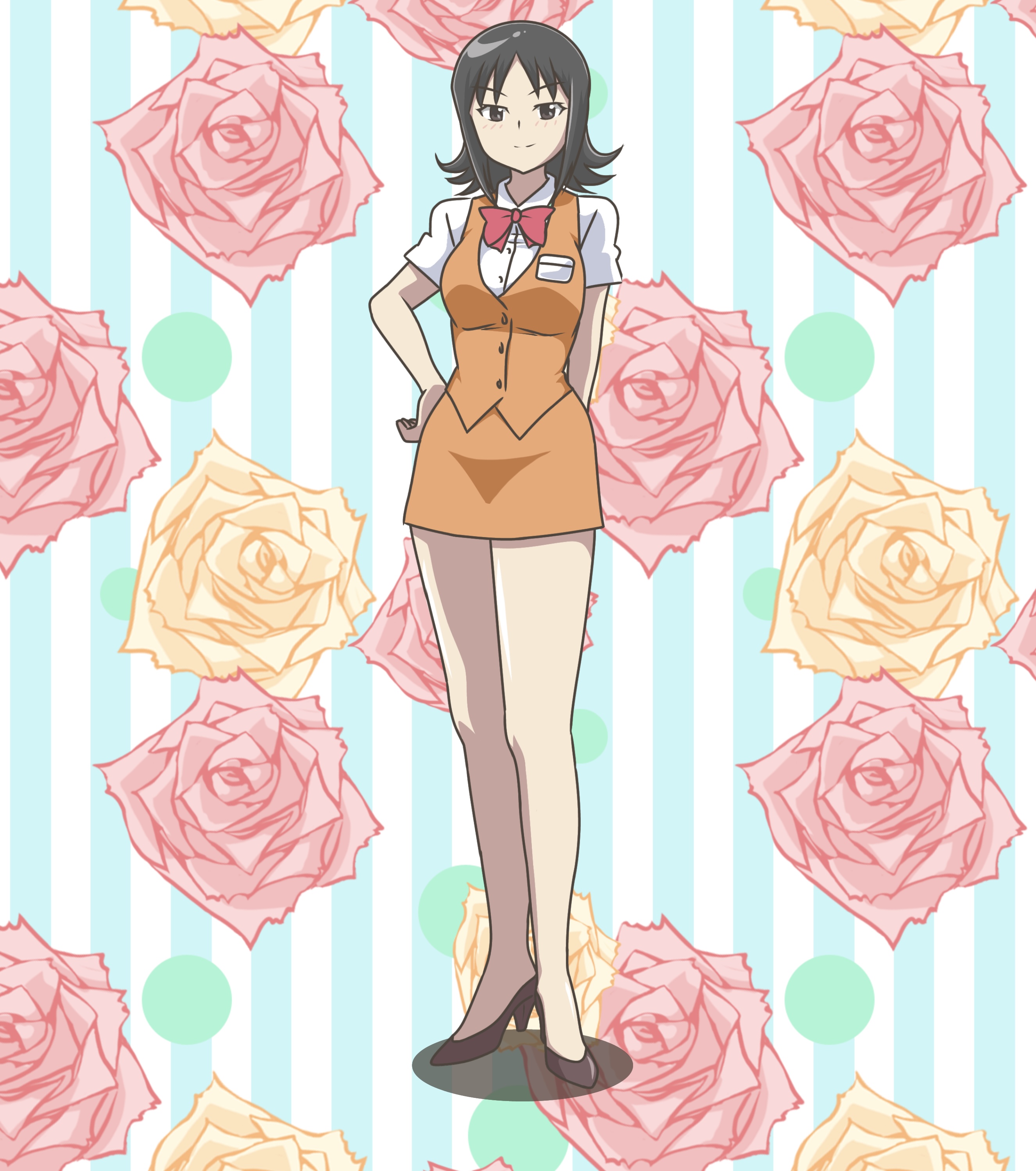 kuroyoshi agent aika aika (series) blue delmo waitress delmo heels ...