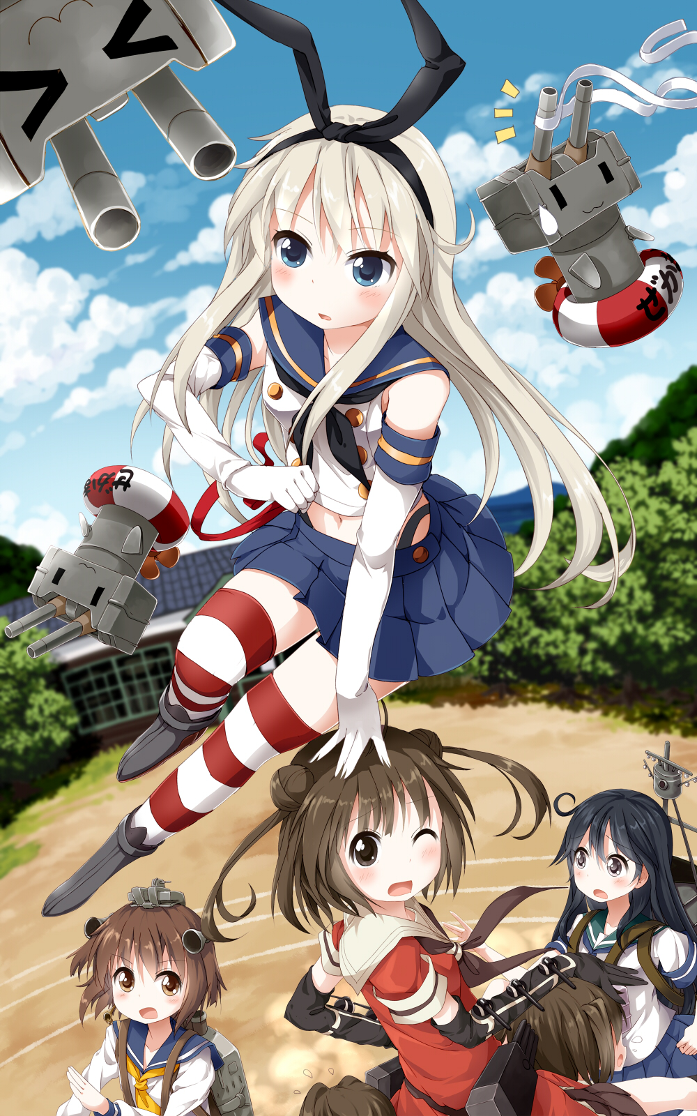 tsurukou kantai collection naka (kancolle) rensouhou-chan shimakaze ...