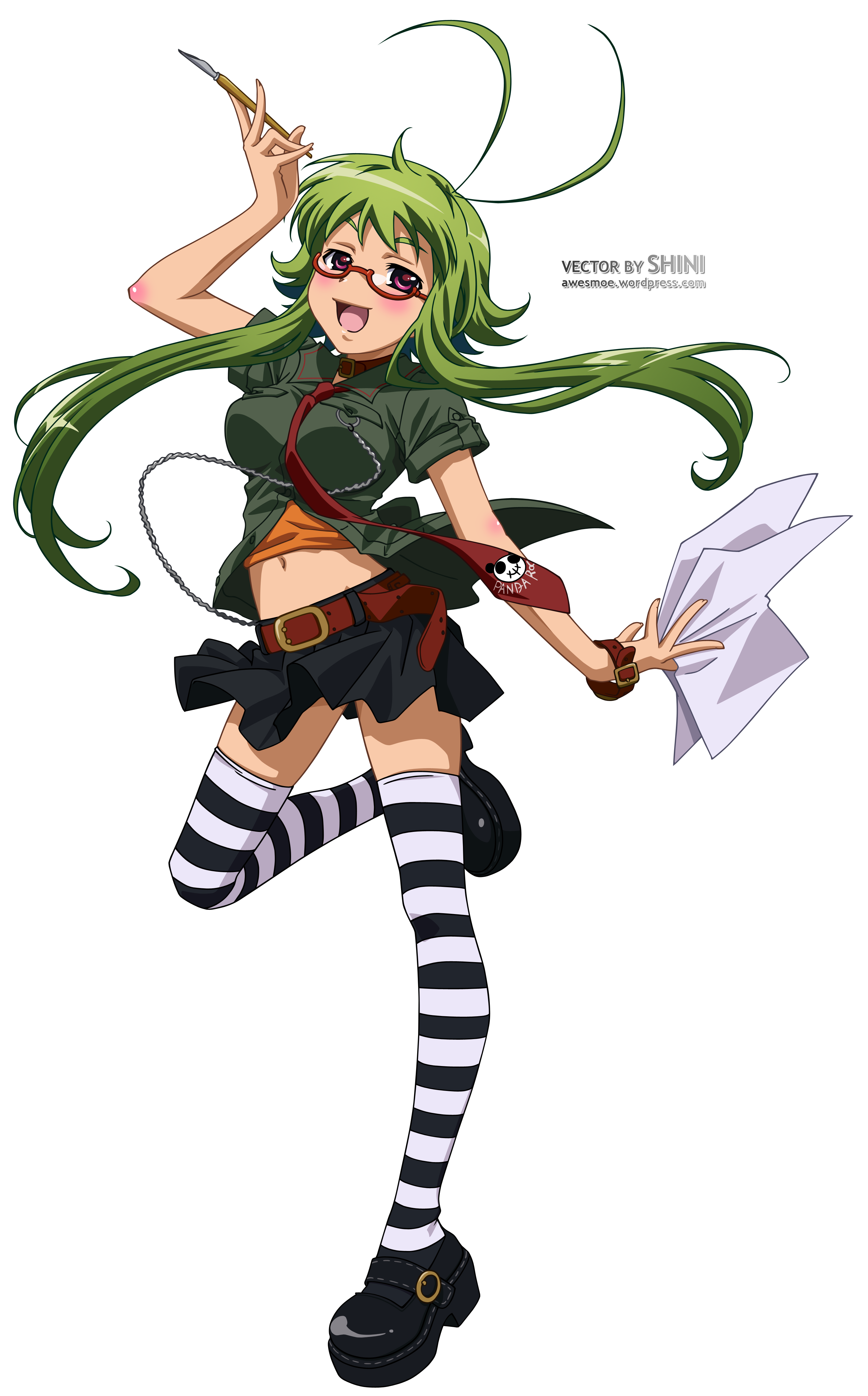 asu no yoichi ikaruga chihaya megane thighhighs transparent png vector ...