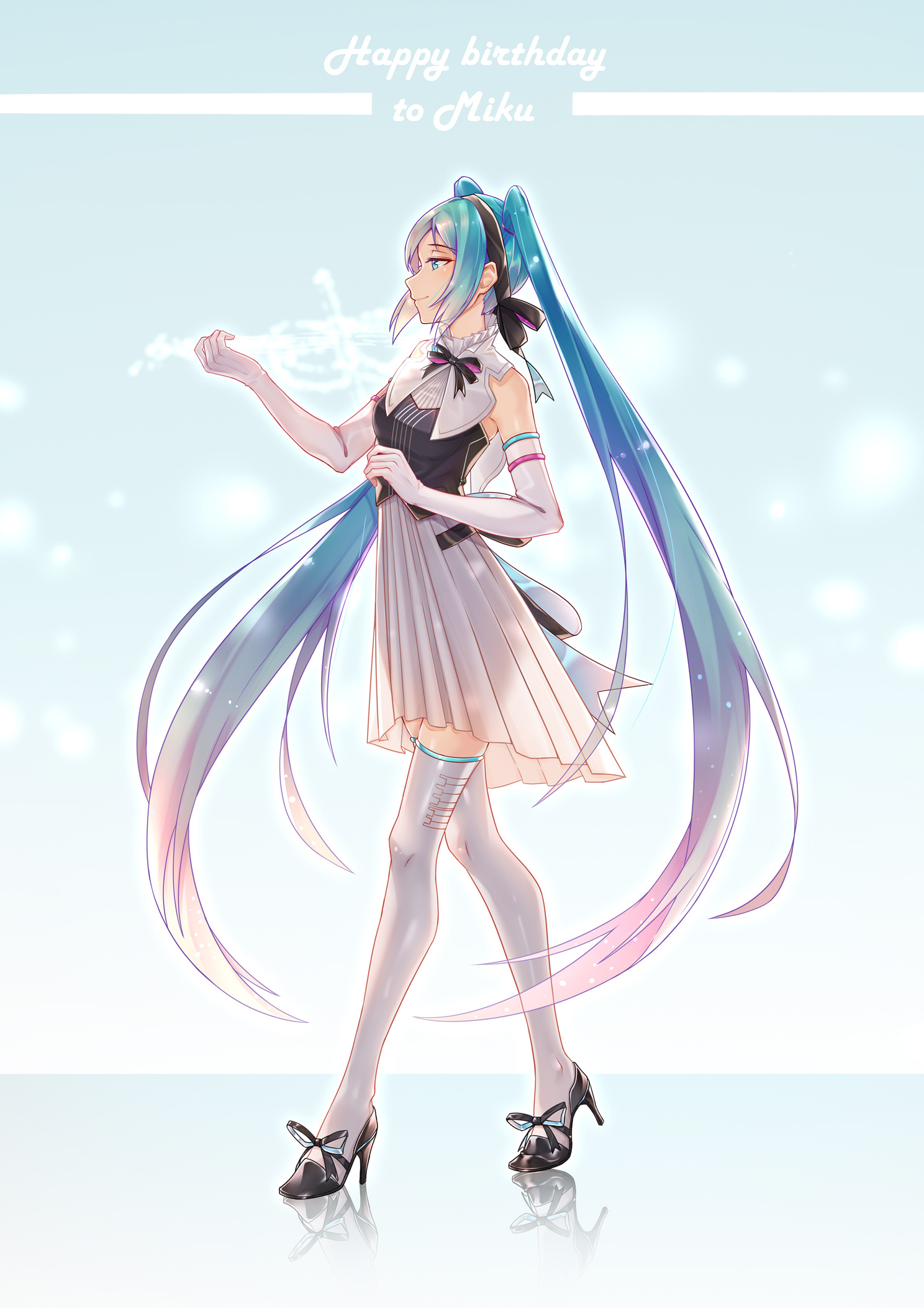 zuiai gongzhu dianxia vocaloid hatsune miku heels thighhighs | #478001 ...