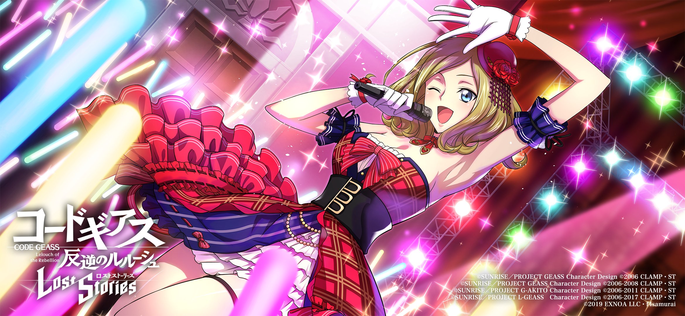 code geass code geass: lost stories milly ashford cleavage garter no ...