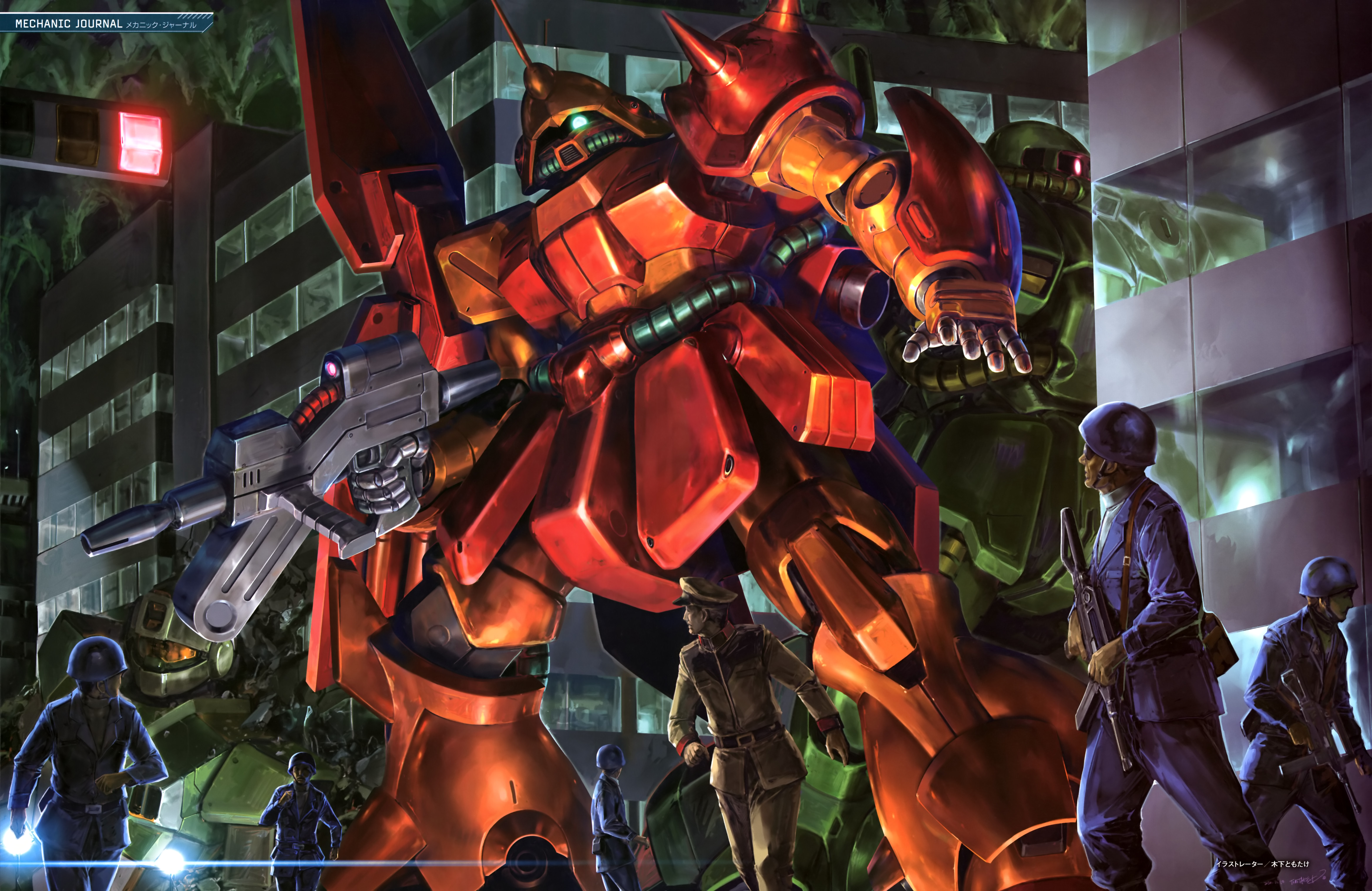 Safebooru - absurdres aeug assault rifle battle beam rifle boots ...