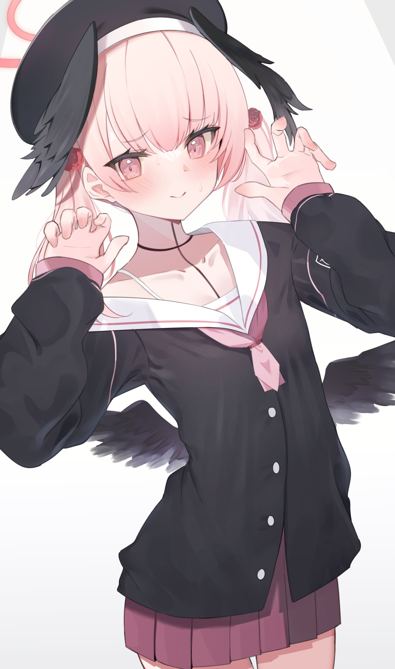 amrita (amber78gou) blue archive shimoe koharu angel bra loli seifuku ...