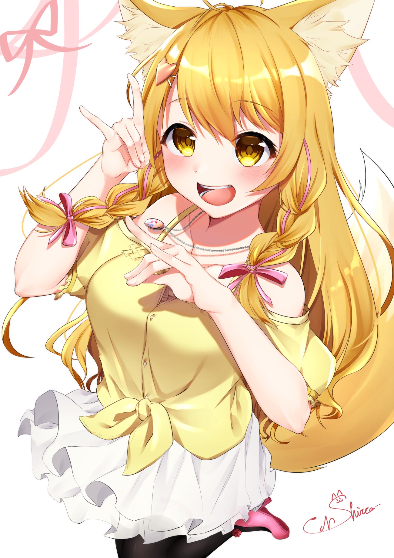 aika (1019-akari) animal ears heels kitsune skirt lift tail | #897717 ...