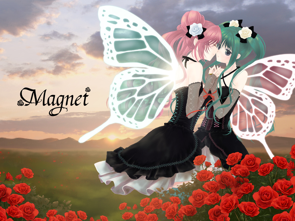 keiko magnet (vocaloid) vocaloid hatsune miku megurine luka dress ...