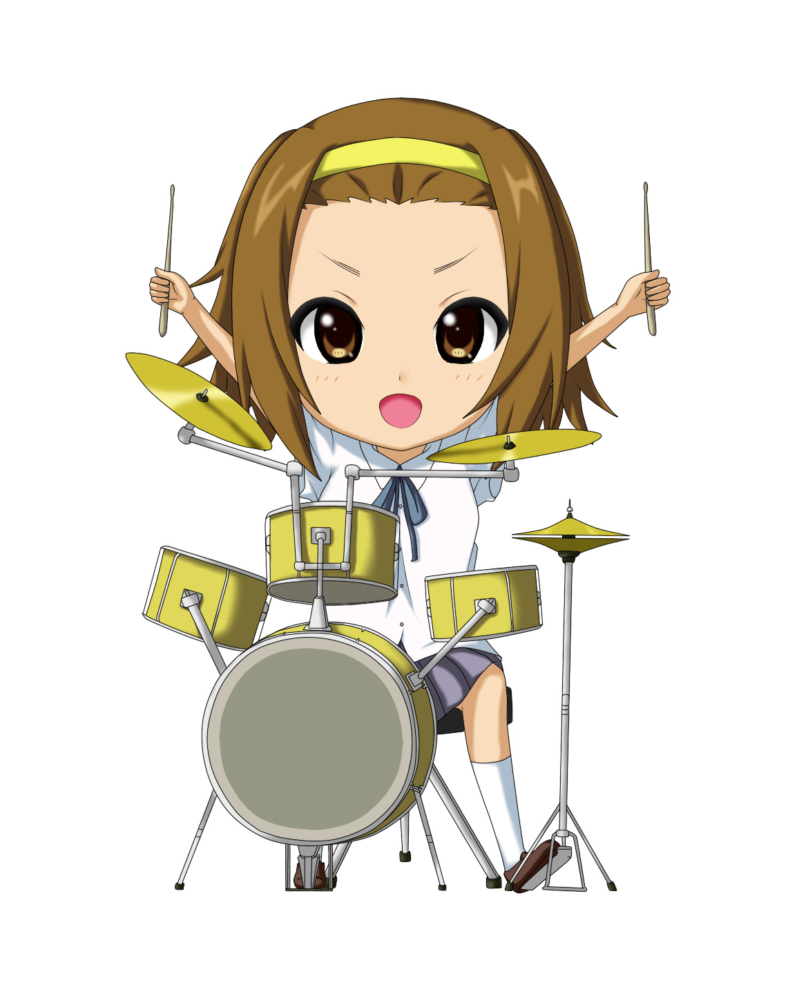 kuena k-on! tainaka ritsu chibi seifuku jpeg artifacts | #184244 | yande.re