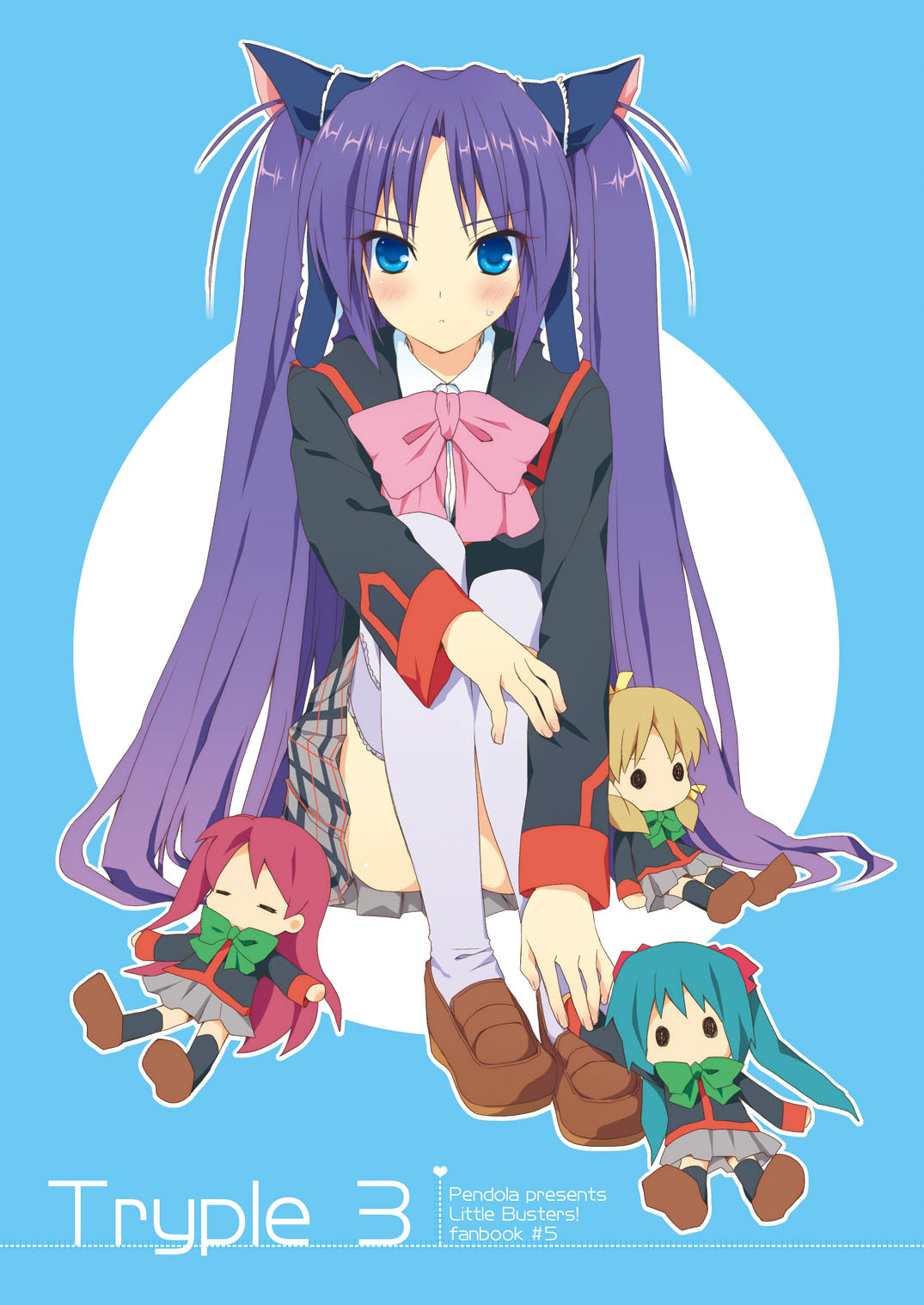 fuyuichi little busters! sasasegawa sasami animal ears chibi nekomimi ...