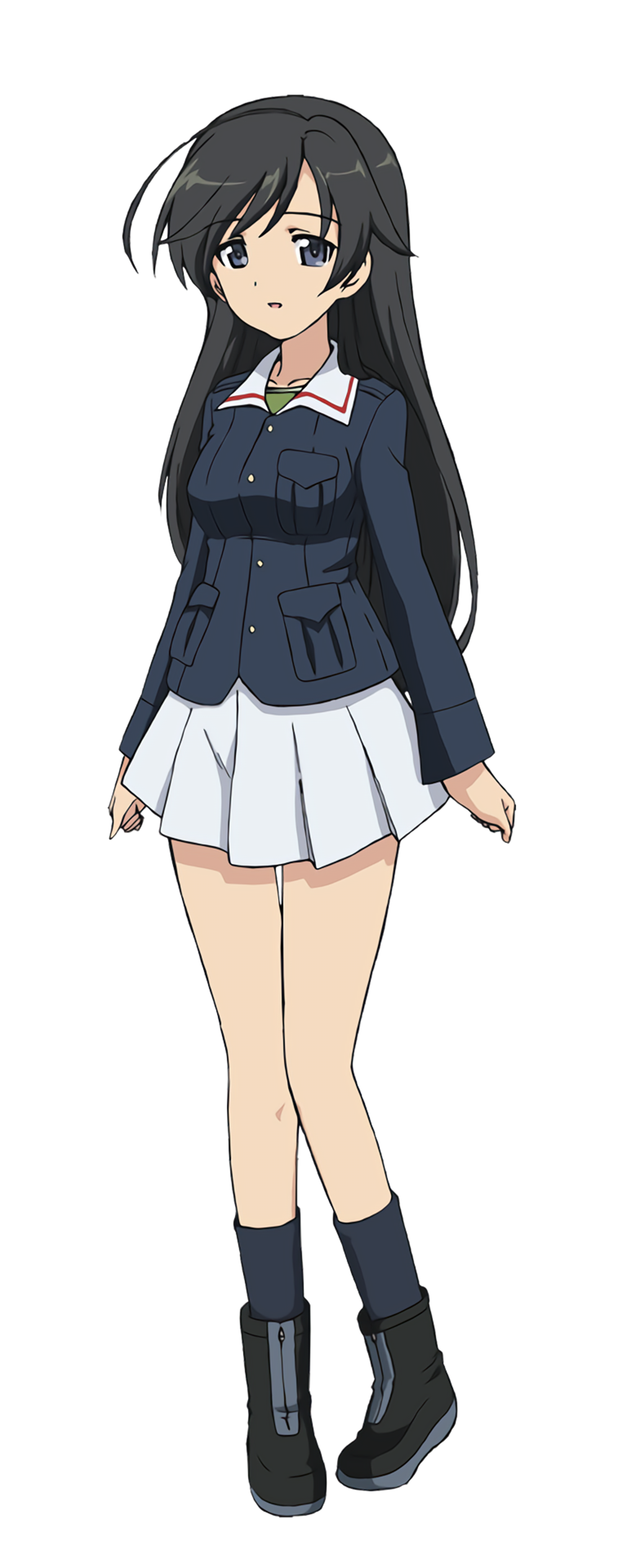 girls und panzer isuzu hana transparent png uniform | #445699 | yande.re