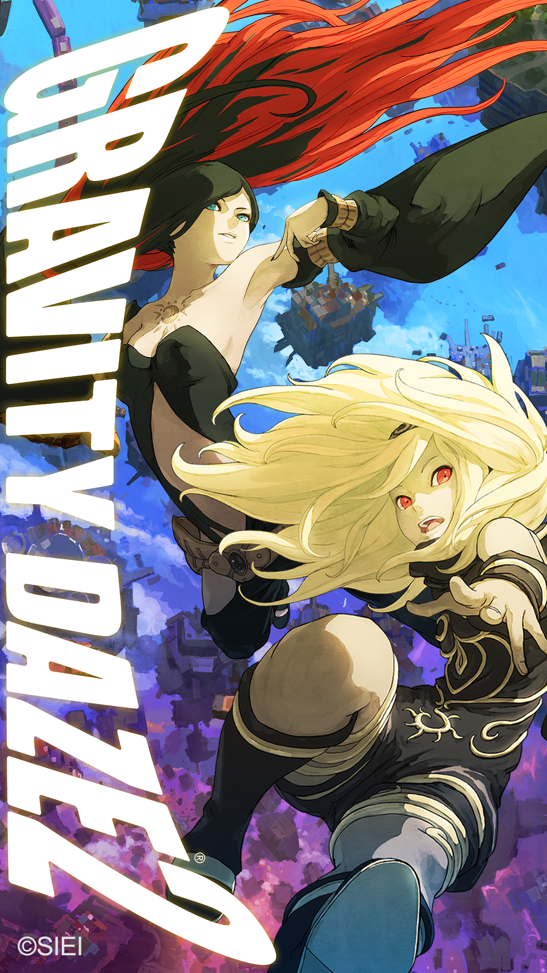 gravity daze kat (gravity daze) raven (gravity daze) cleavage no bra ...