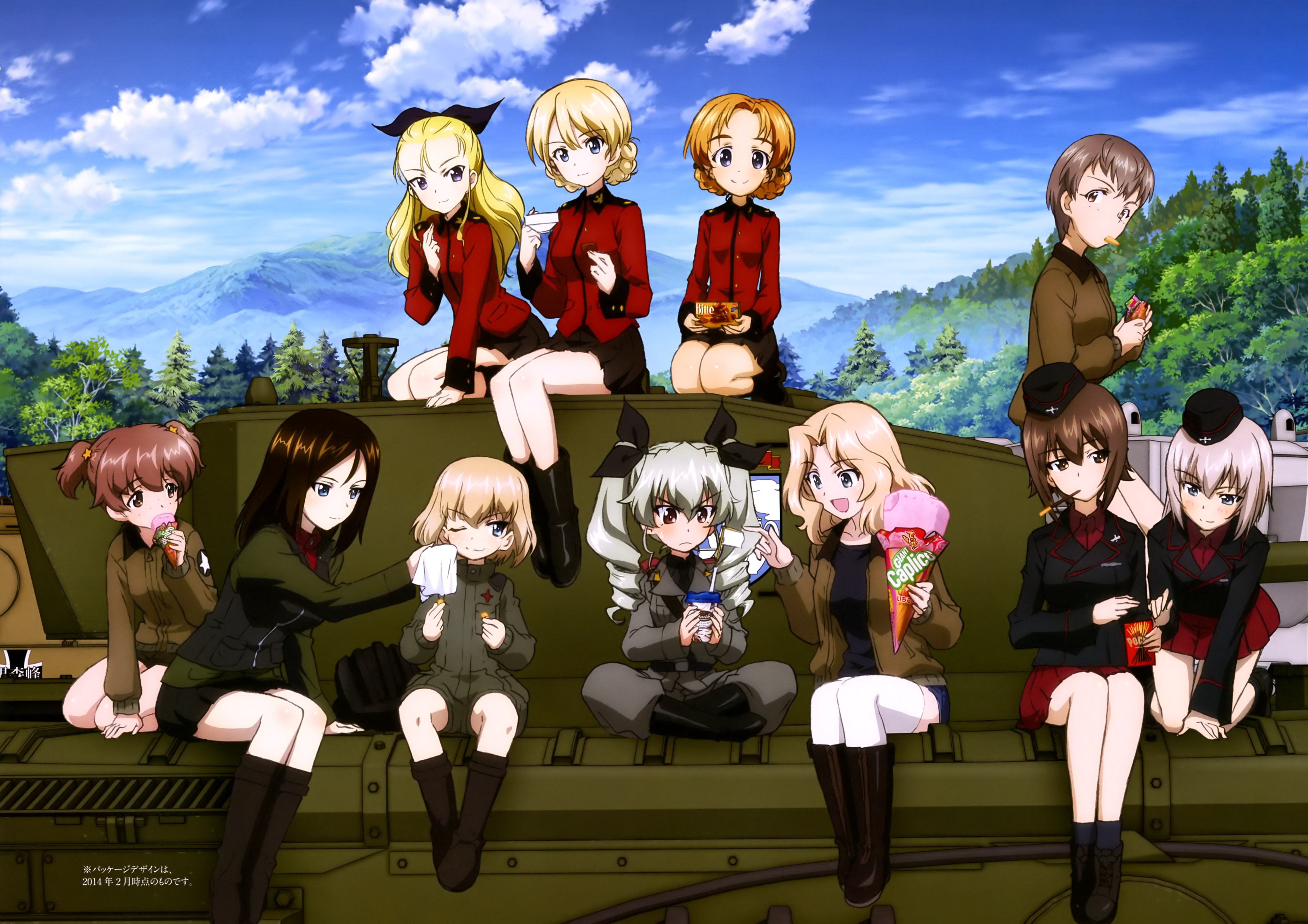 girls und panzer alisa (girls und panzer) anchovy assam darjeeling ...