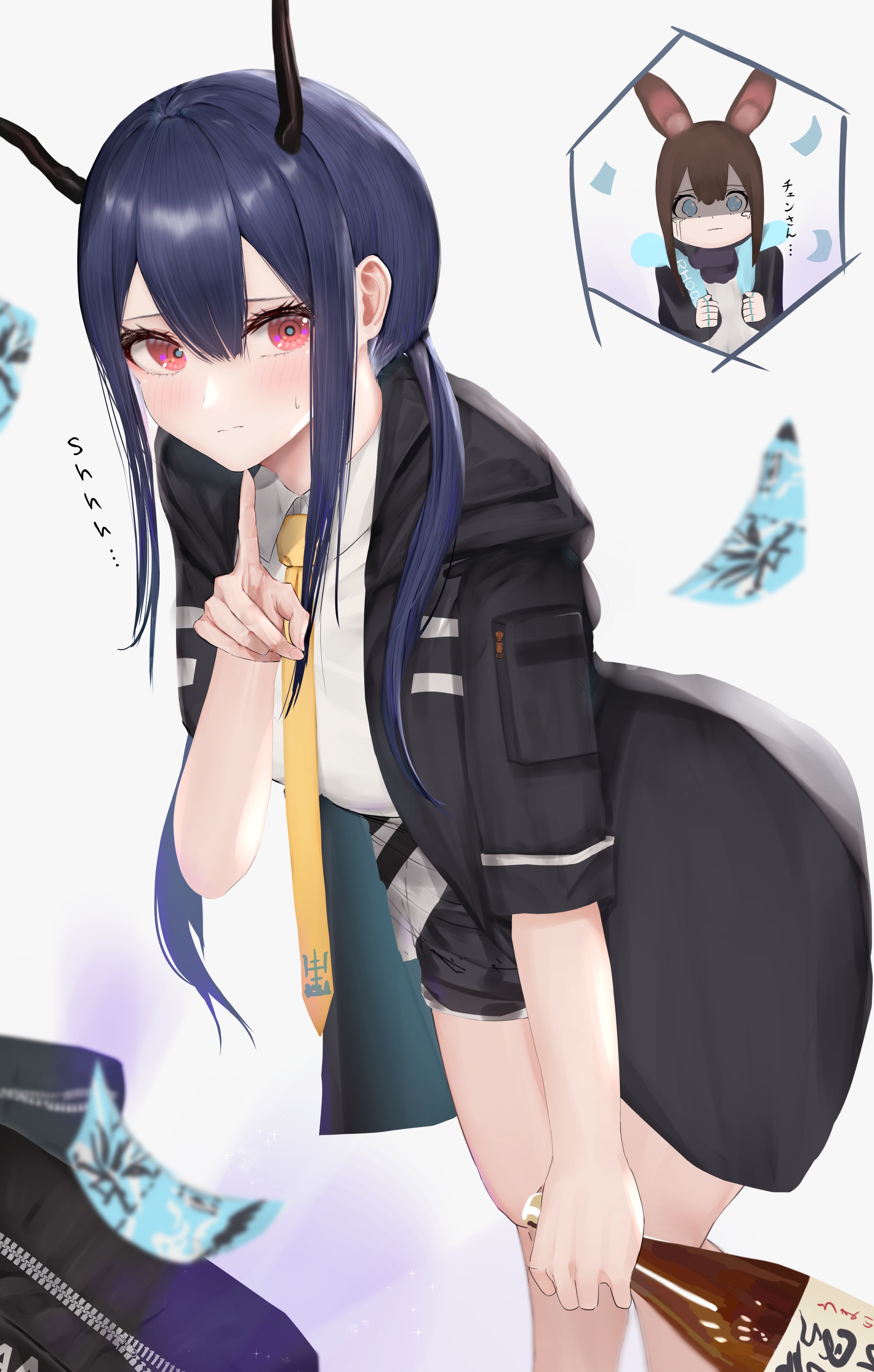 mo (mainiti omoti) arknights ch'en (arknights) animal ears bunny ears ...