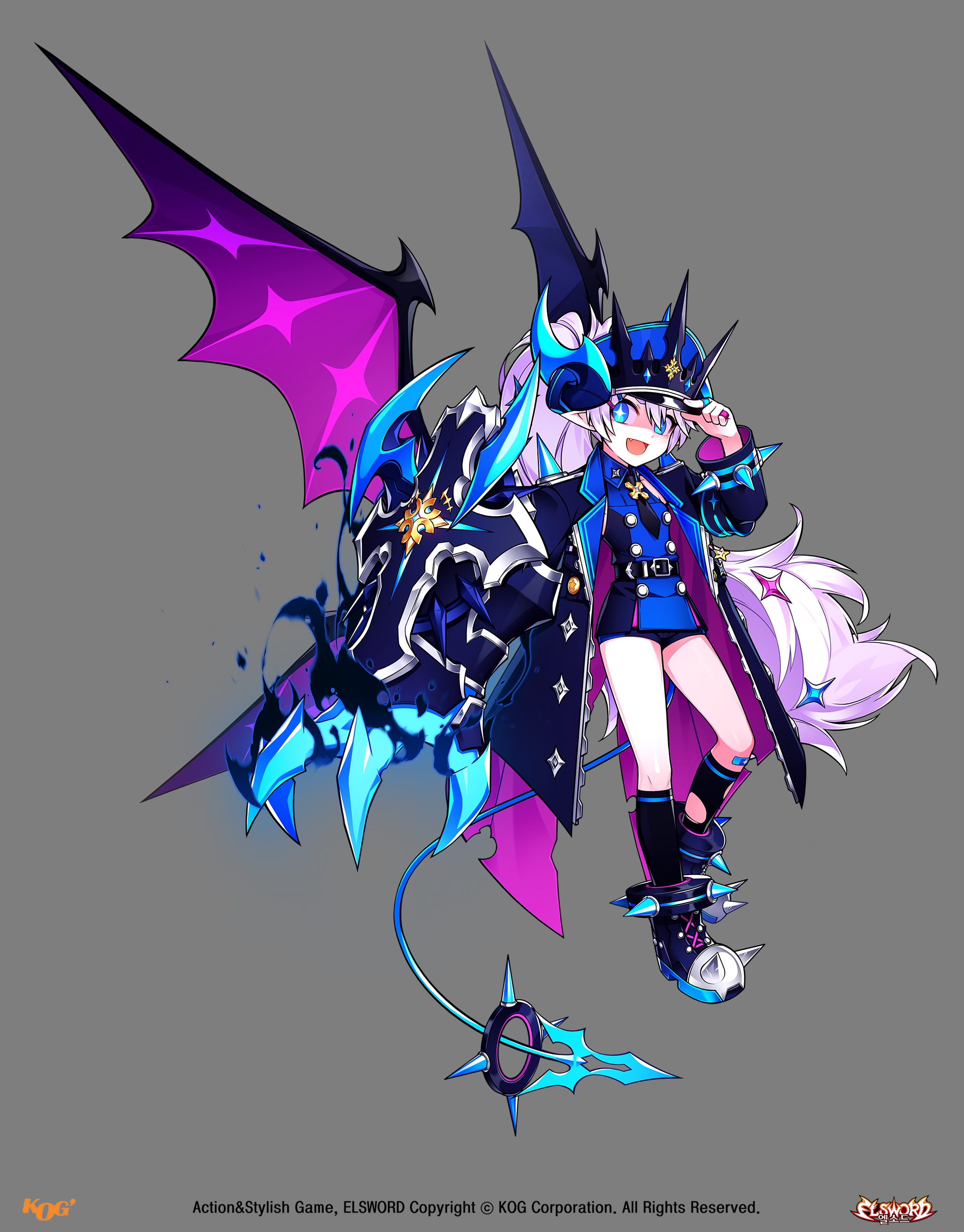 hwansang elsword lu (elsword) horns tail transparent png wings ...