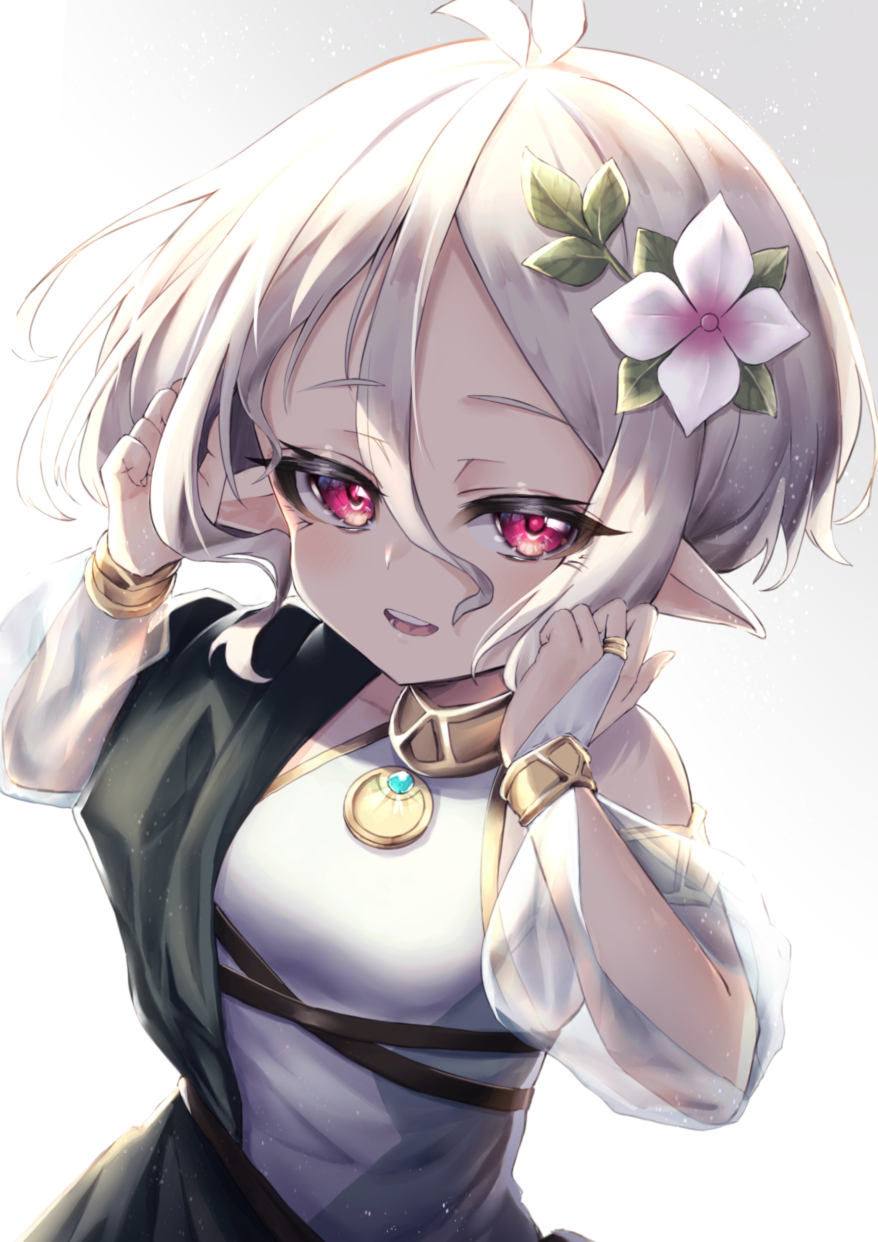 young fan princess connect princess connect! re:dive kokkoro elf pointy ...