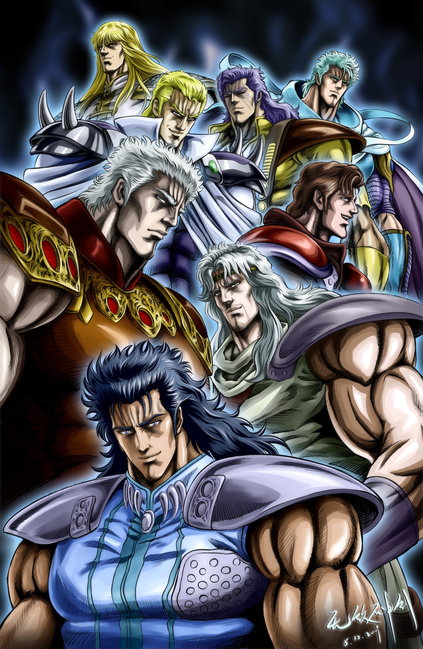 hokuto no ken juza raoh rei (hokuto no ken) ryuga shew shin (hokuto no ...