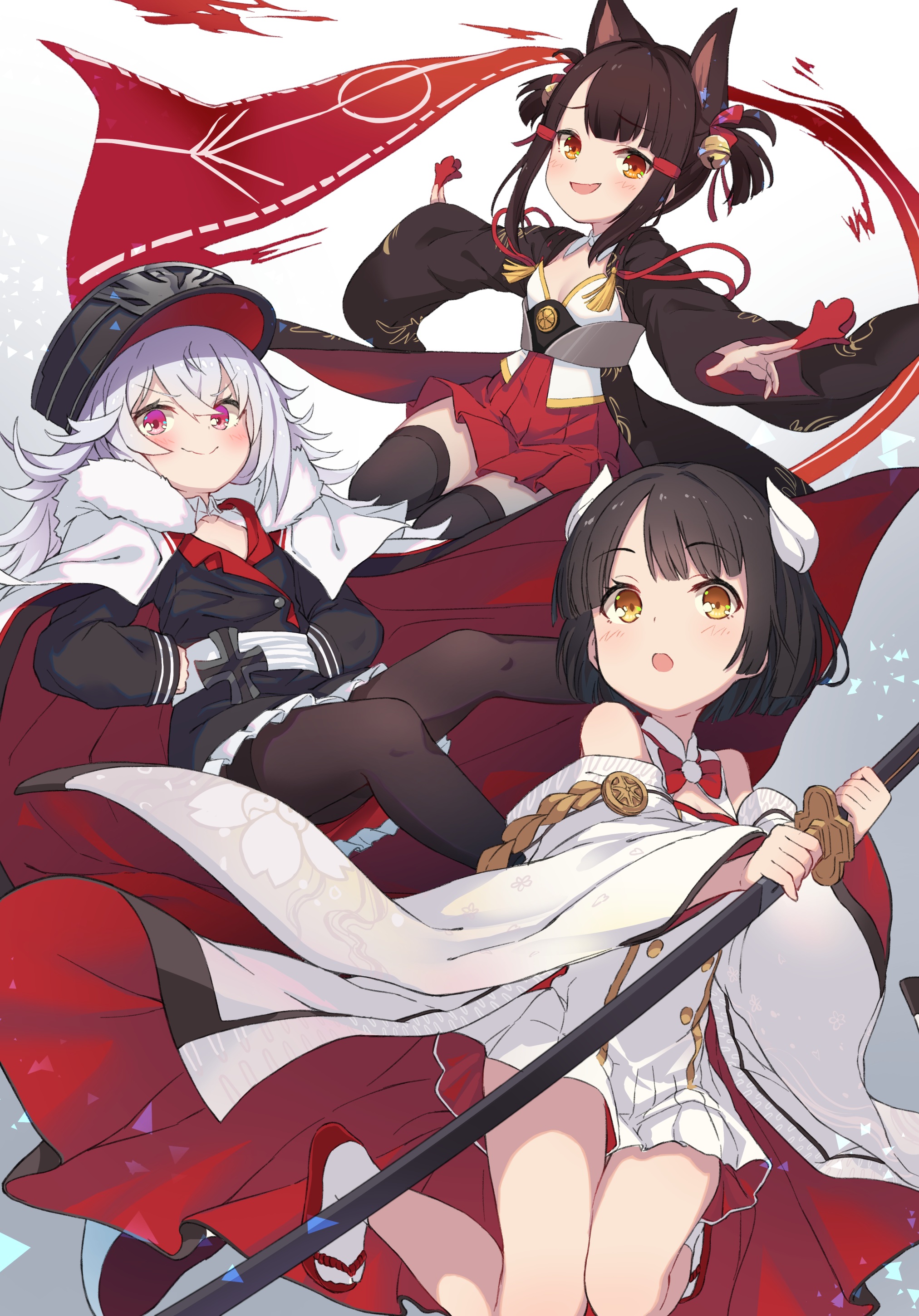 nemeneko 6 azur lane akagi (azur lane) hiei-chan (azur lane) zeppelin ...