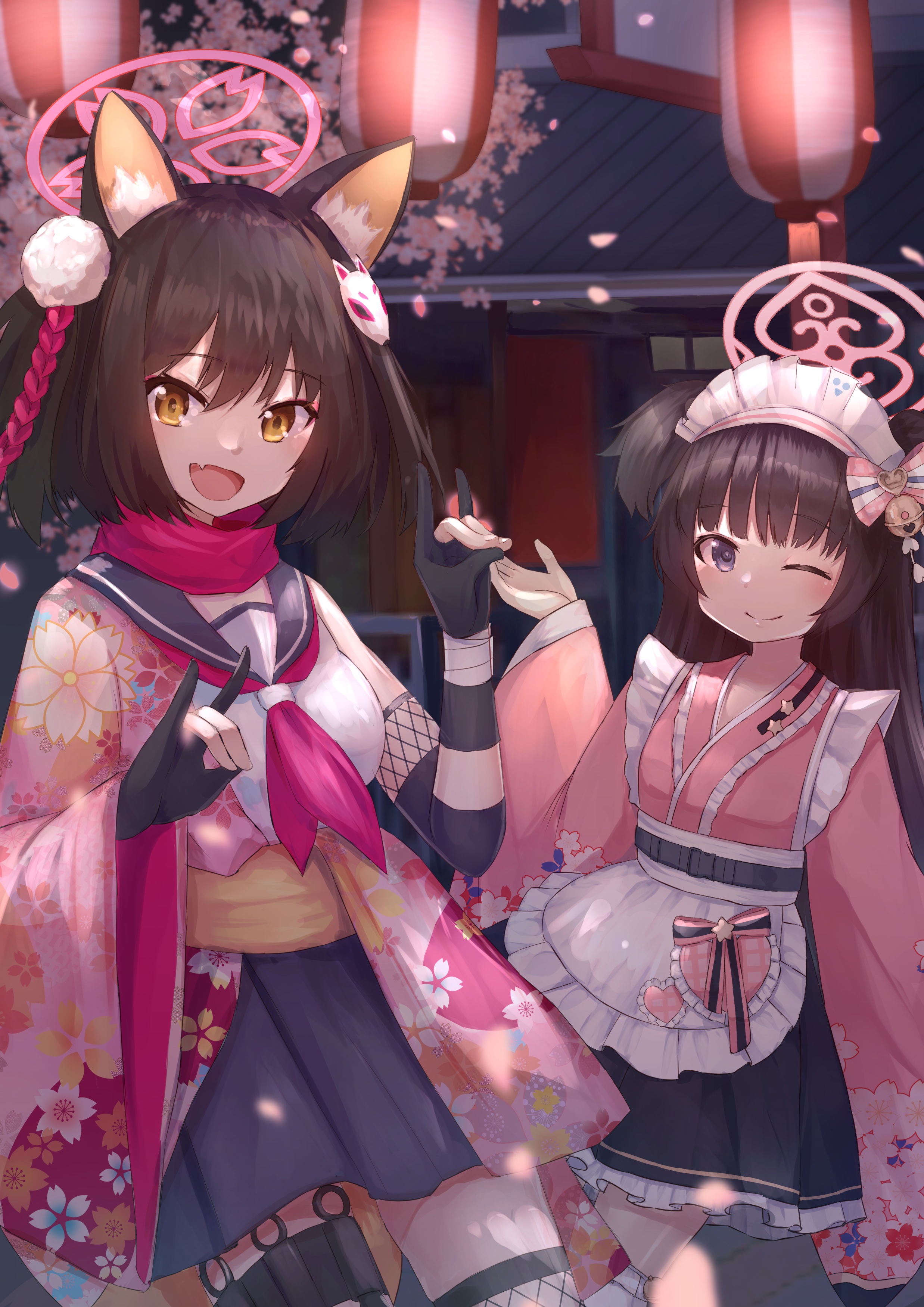 nyame (jujs7258) blue archive kawawa shizuko kuda izuna angel animal ...