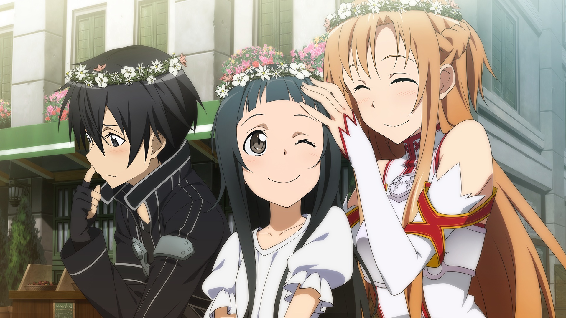 sword art online asuna (sword art online) kirito yui (sword art online ...