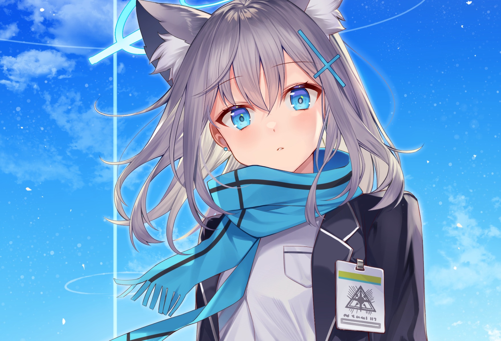 ion (on01e) blue archive sunaookami shiroko animal ears nekomimi ...