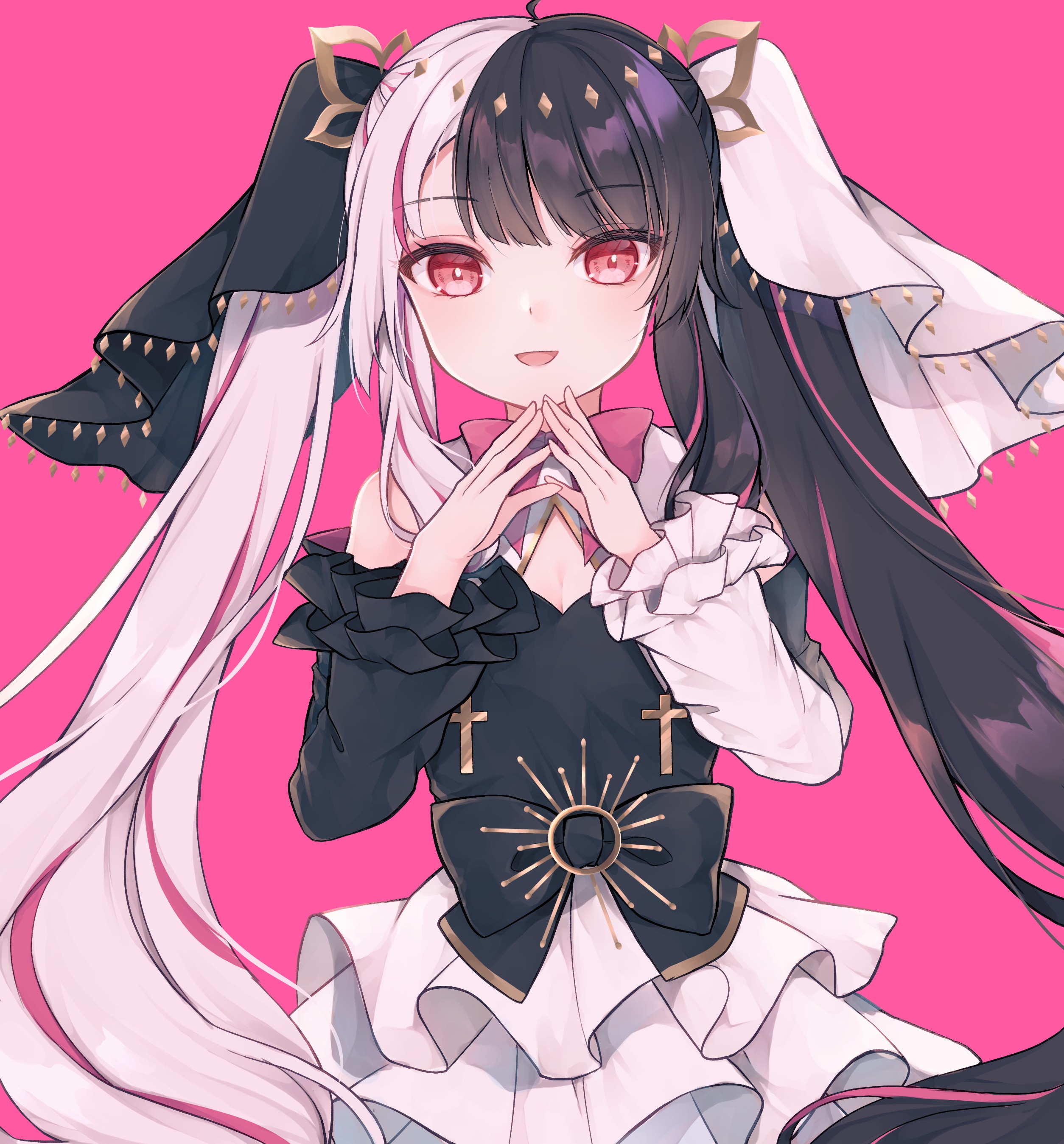 yua (bokubo0806) nijisanji yorumi rena cleavage gothic lolita lolita ...