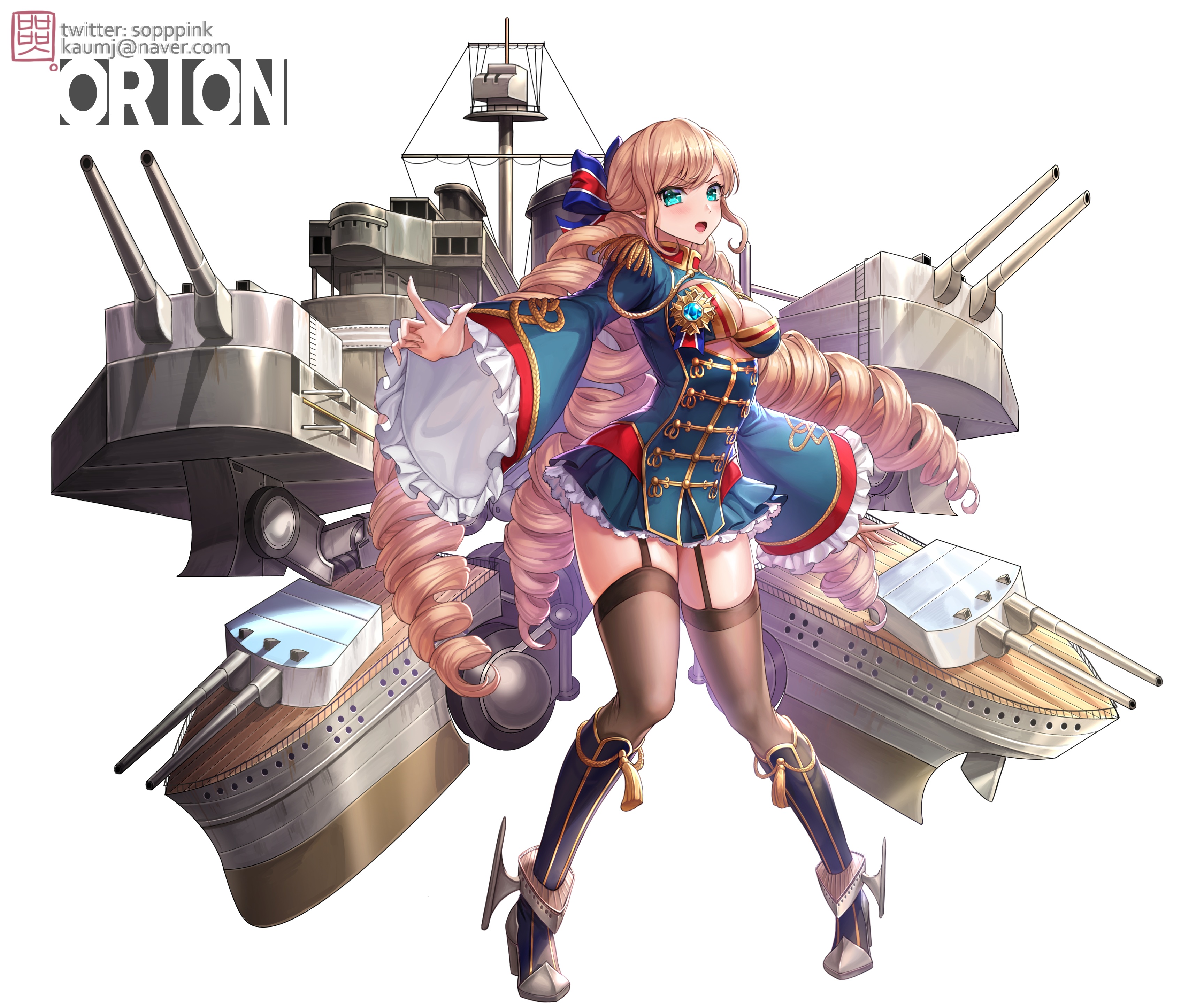 box (hotpppink) blue oath orion (blue oath) bra cleavage heels ...