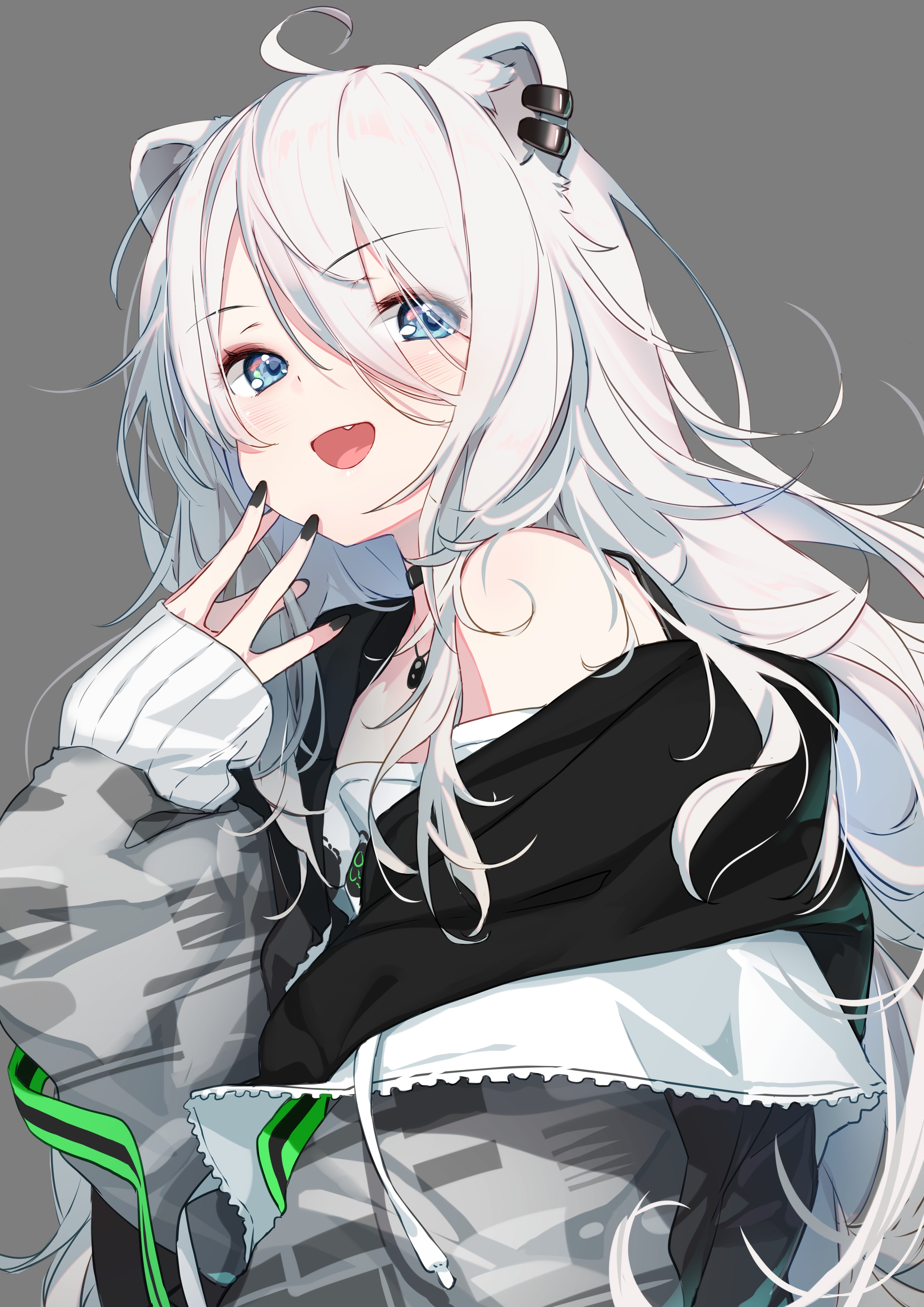 hong (white spider) hololive shishiro botan animal ears transparent png ...