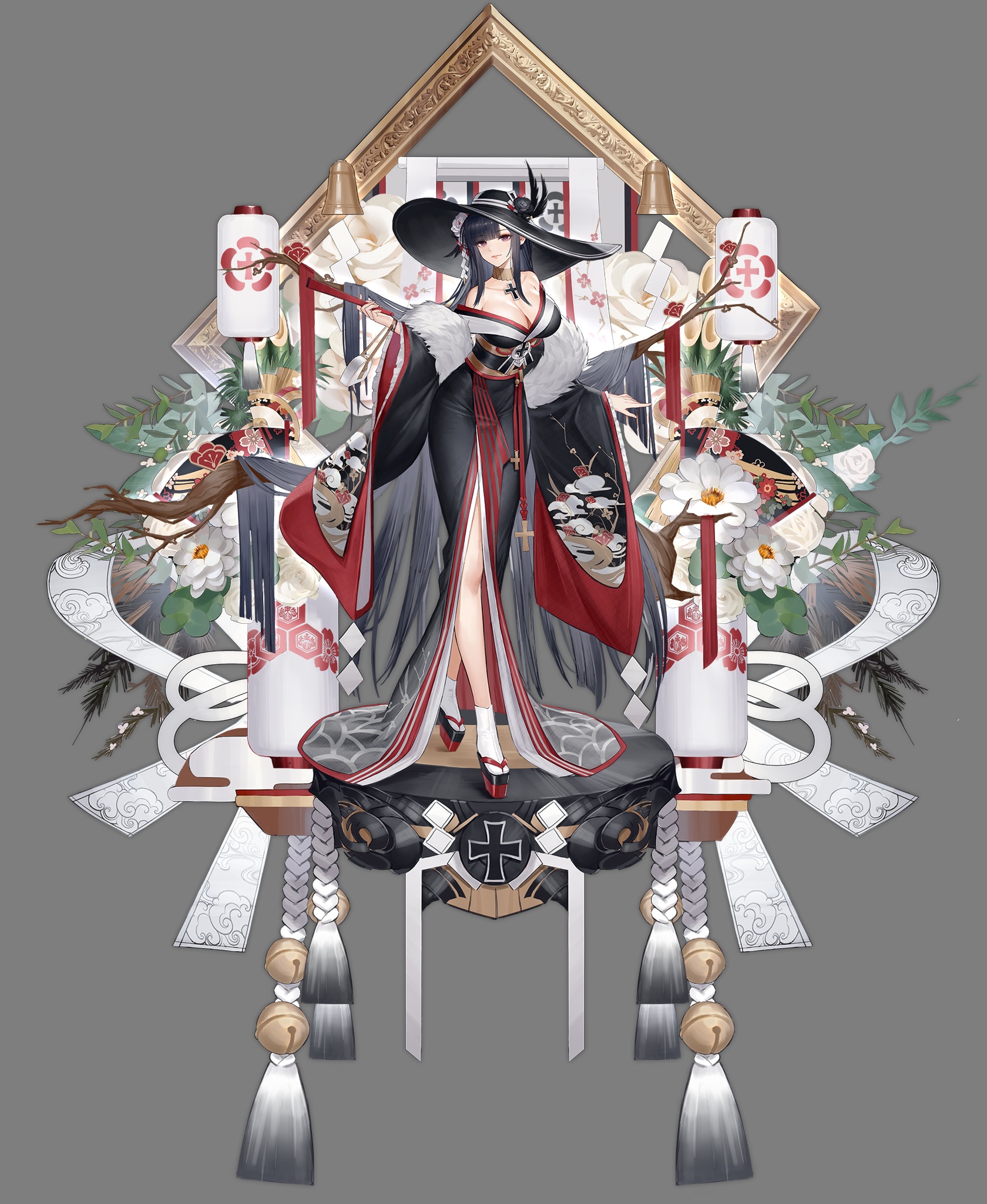gujianshaonu azur lane peter strasser (azur lane) japanese clothes no ...