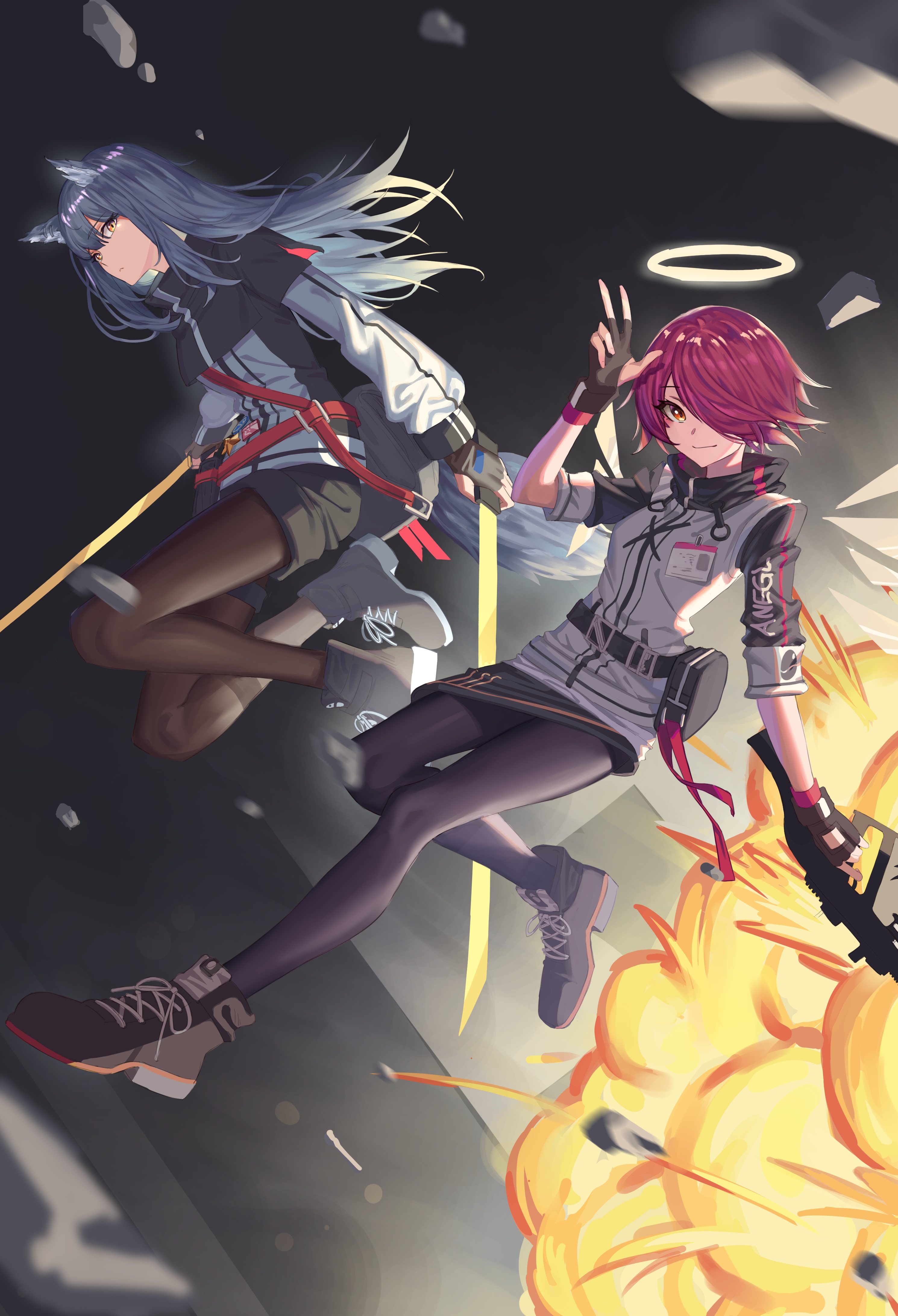 jaws (okdol0928) arknights exusiai (arknights) texas (arknights) angel ...