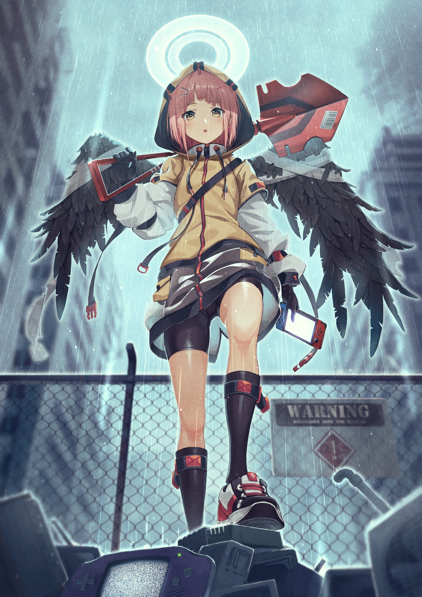 kabu (niniko2ko) angel bandages bike shorts wings | #769838 | yande.re