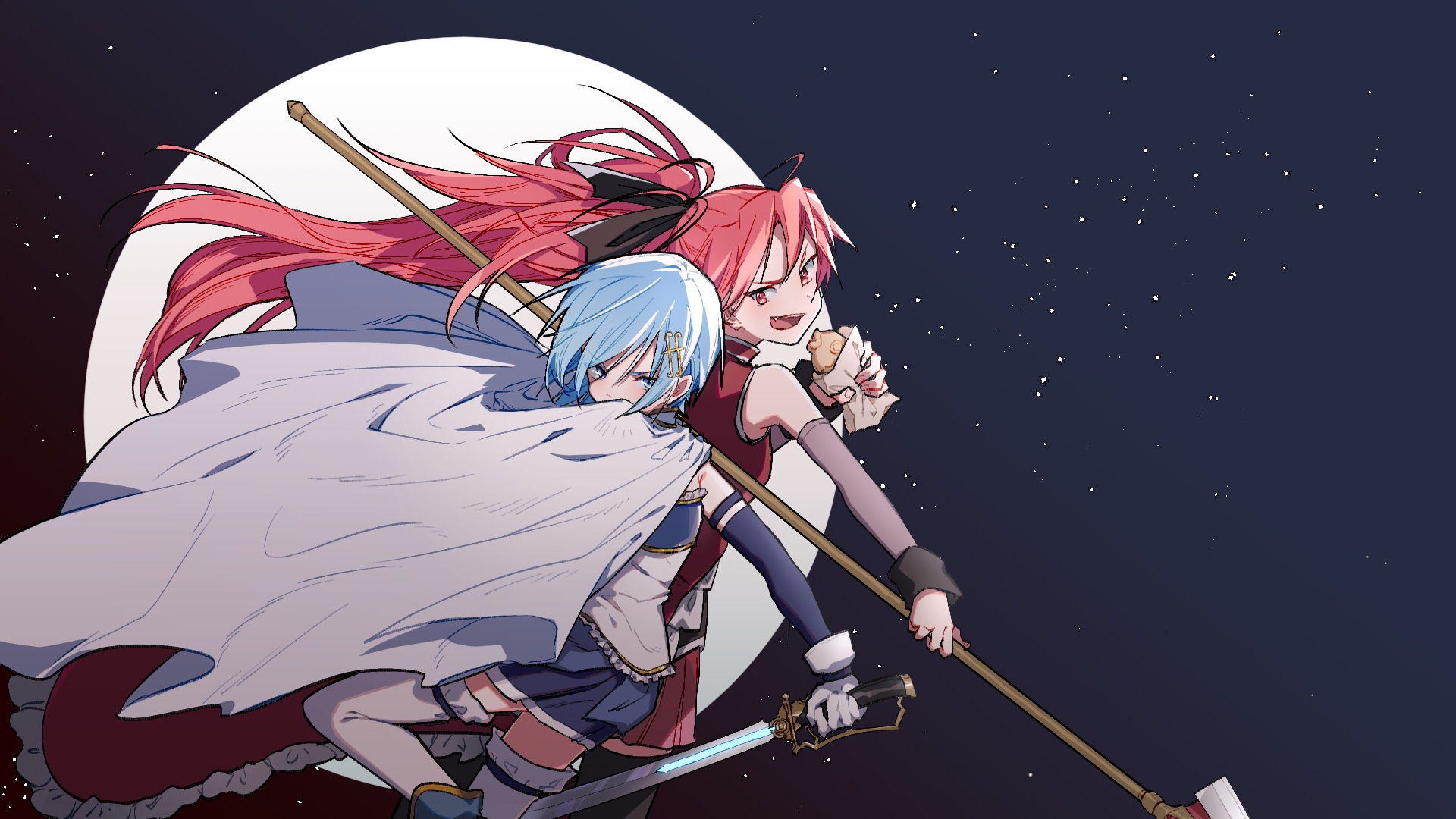mahou shoujo madoka magica miki sayaka sakura kyouko sword tagme ...