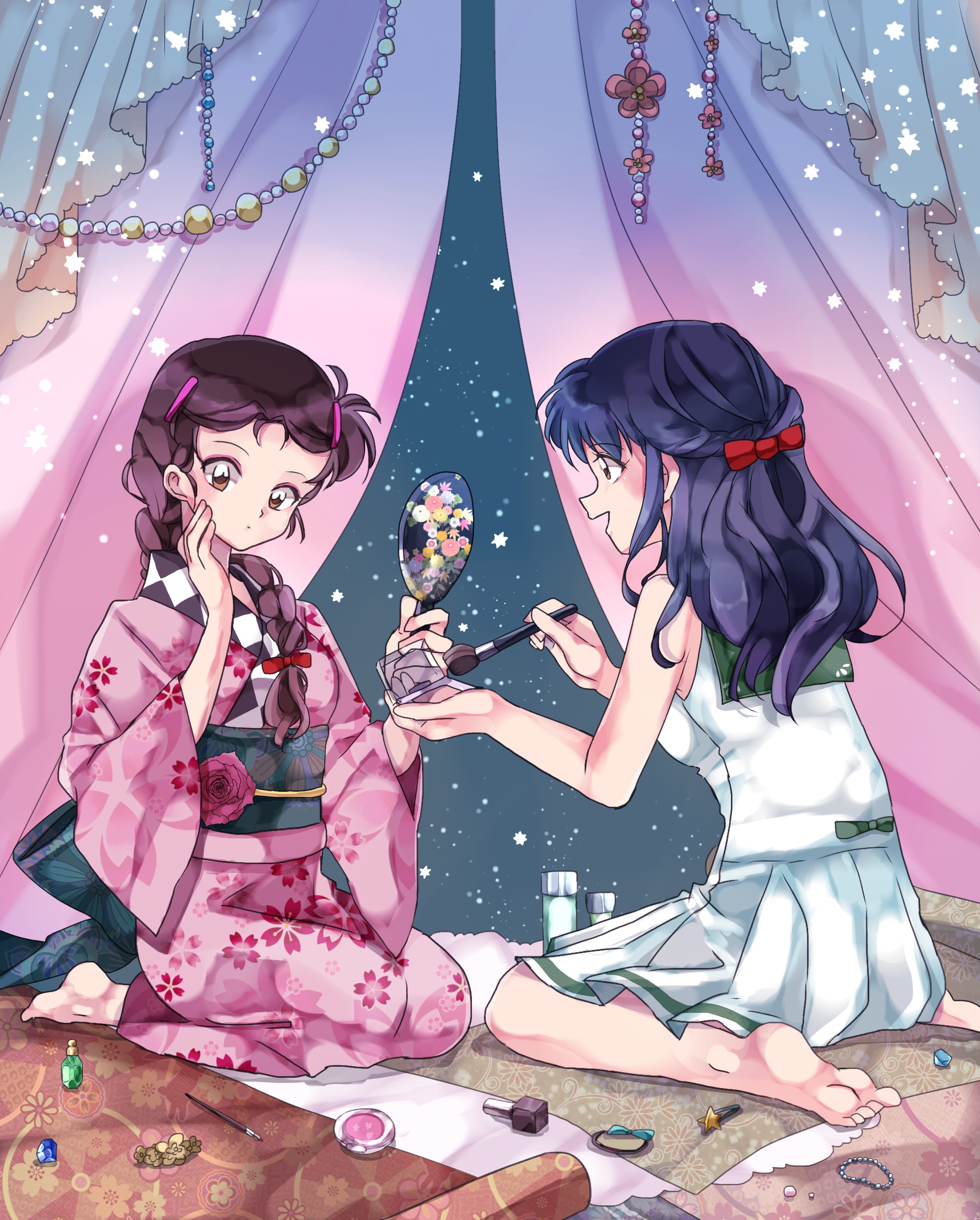 inuko (pixiv 6096383) inuyasha higurashi kagome sango feet kimono ...