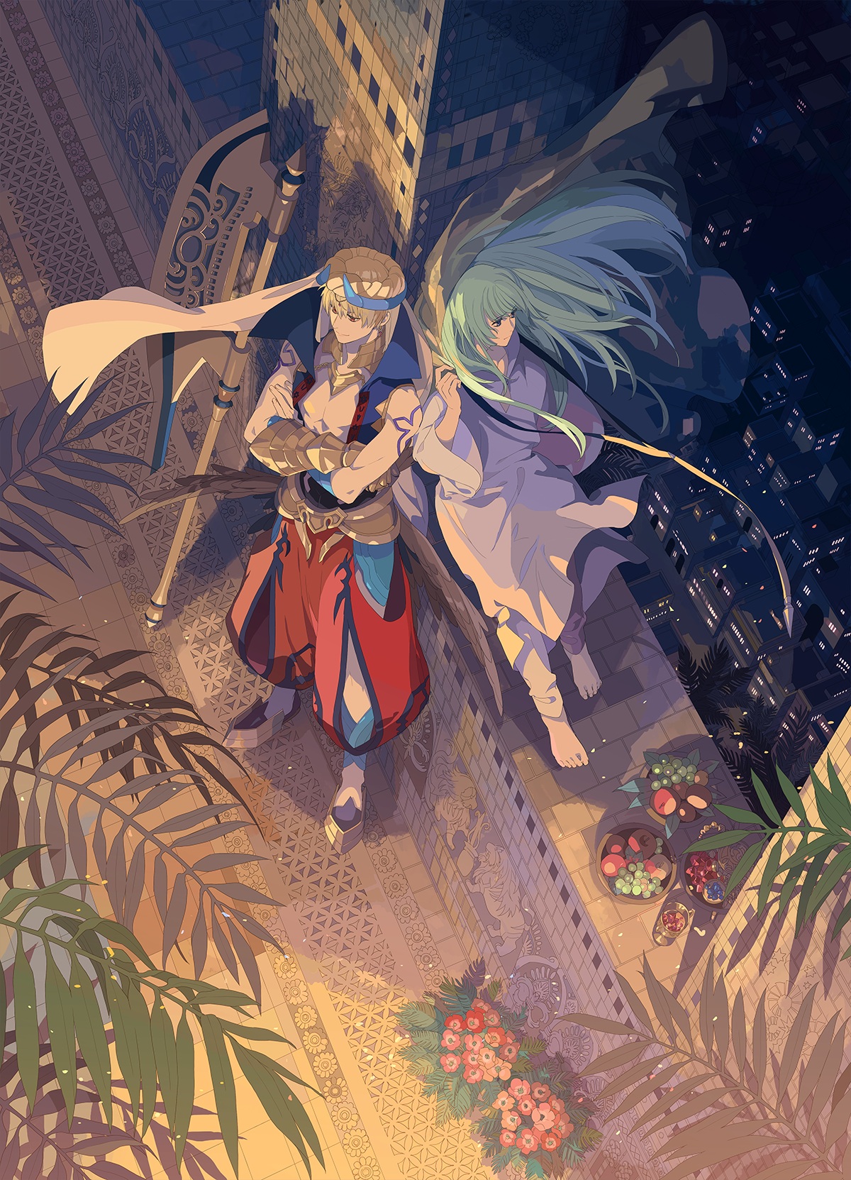 okazaki oka fate/grand order enkidu (fate) gilgamesh (caster) armor ...