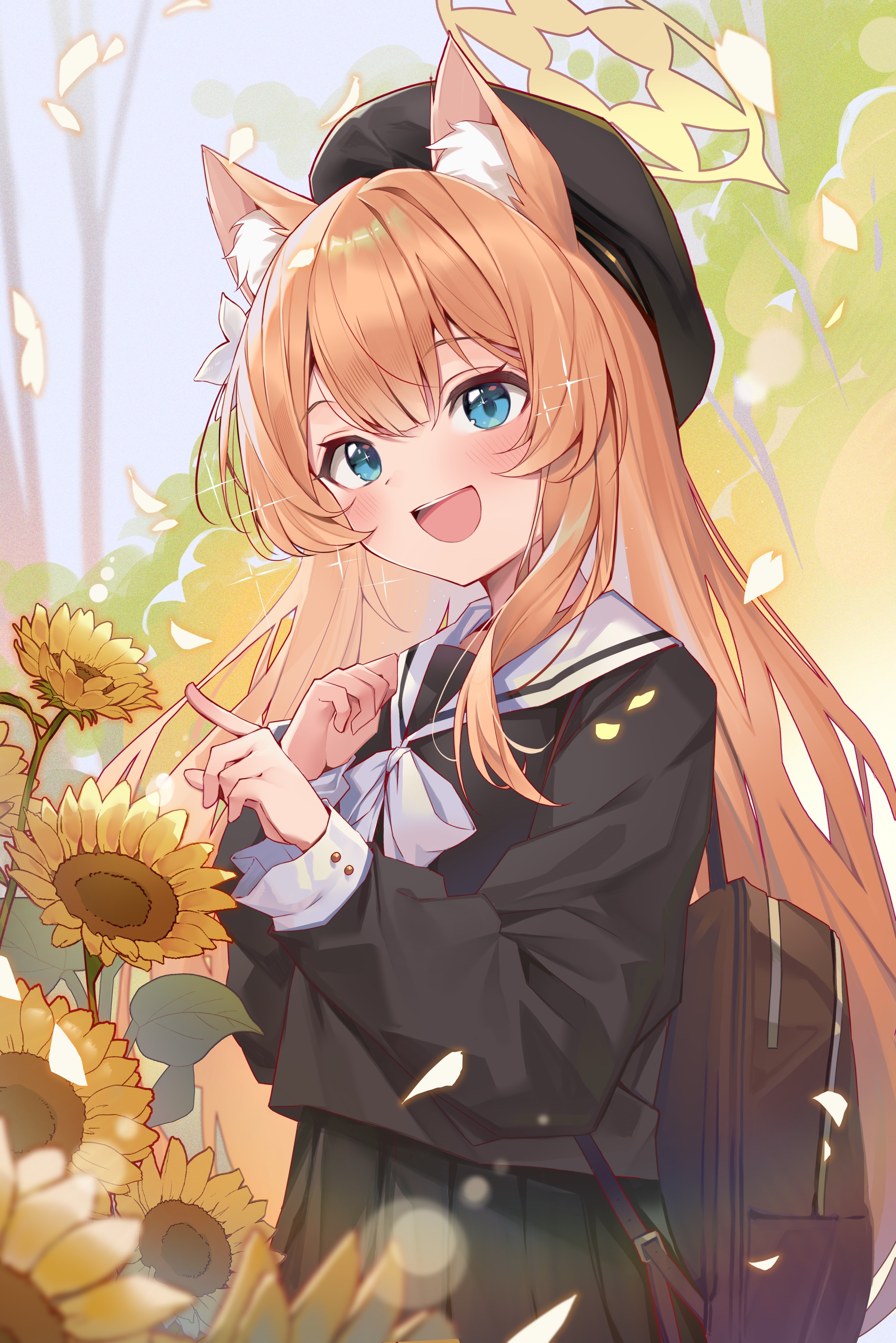 kurobi (netisz) blue archive iochi mari animal ears halo nekomimi ...