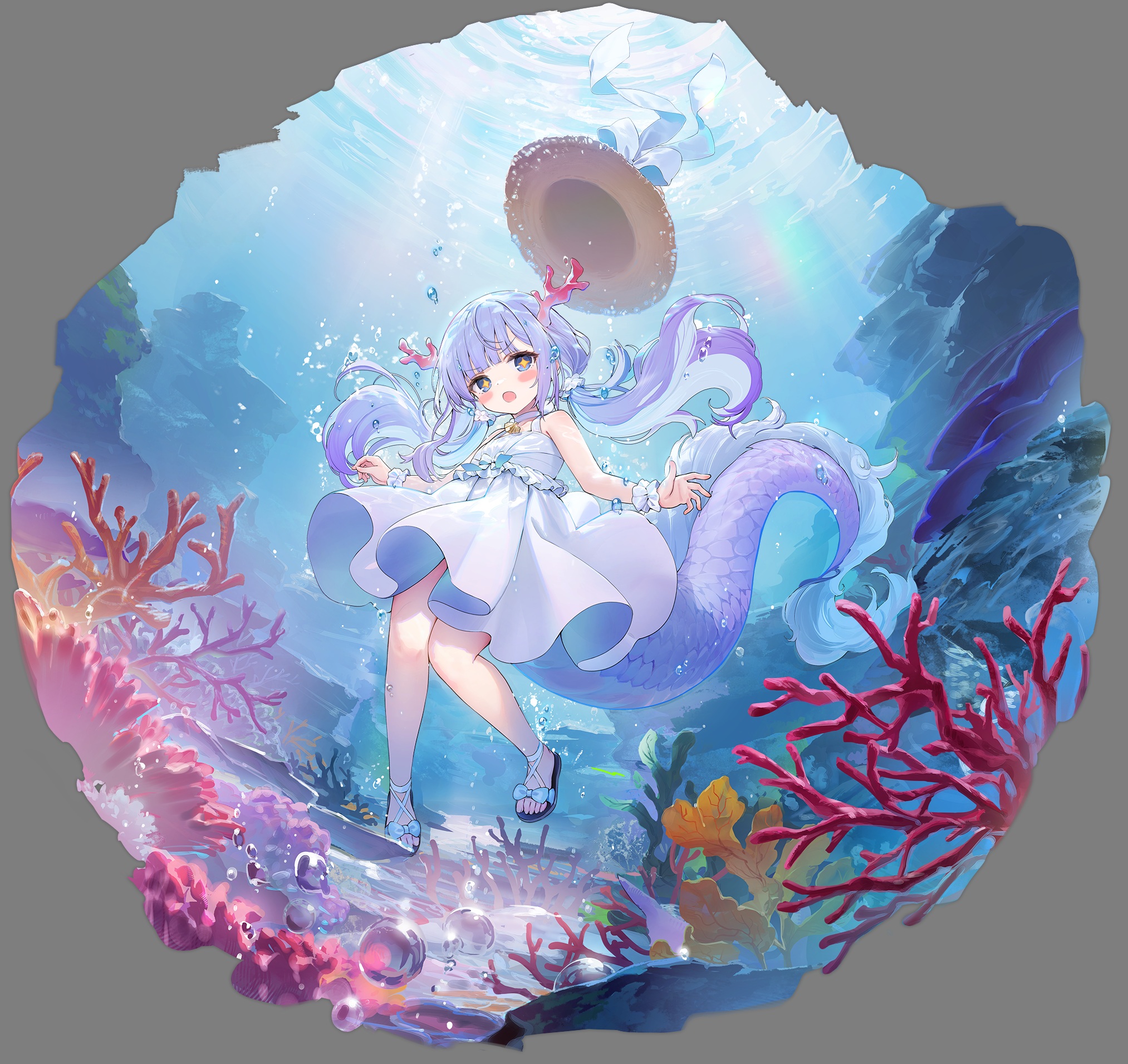 azur lane lung wu (azur lane) dress horns skirt lift summer dress tagme ...