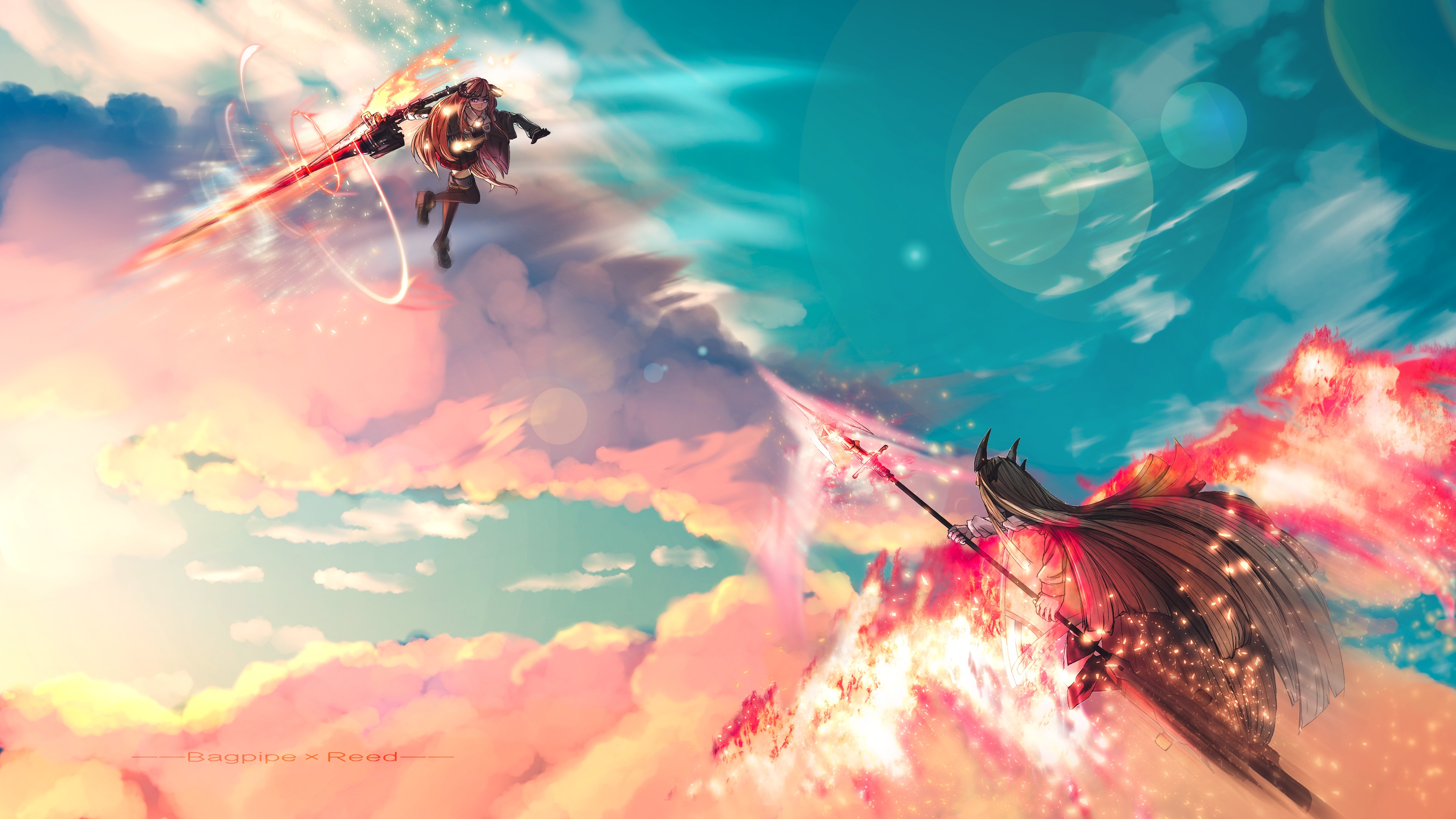 ygahh arknights bagpipe (arknights) reed (arknights) horns landscape ...