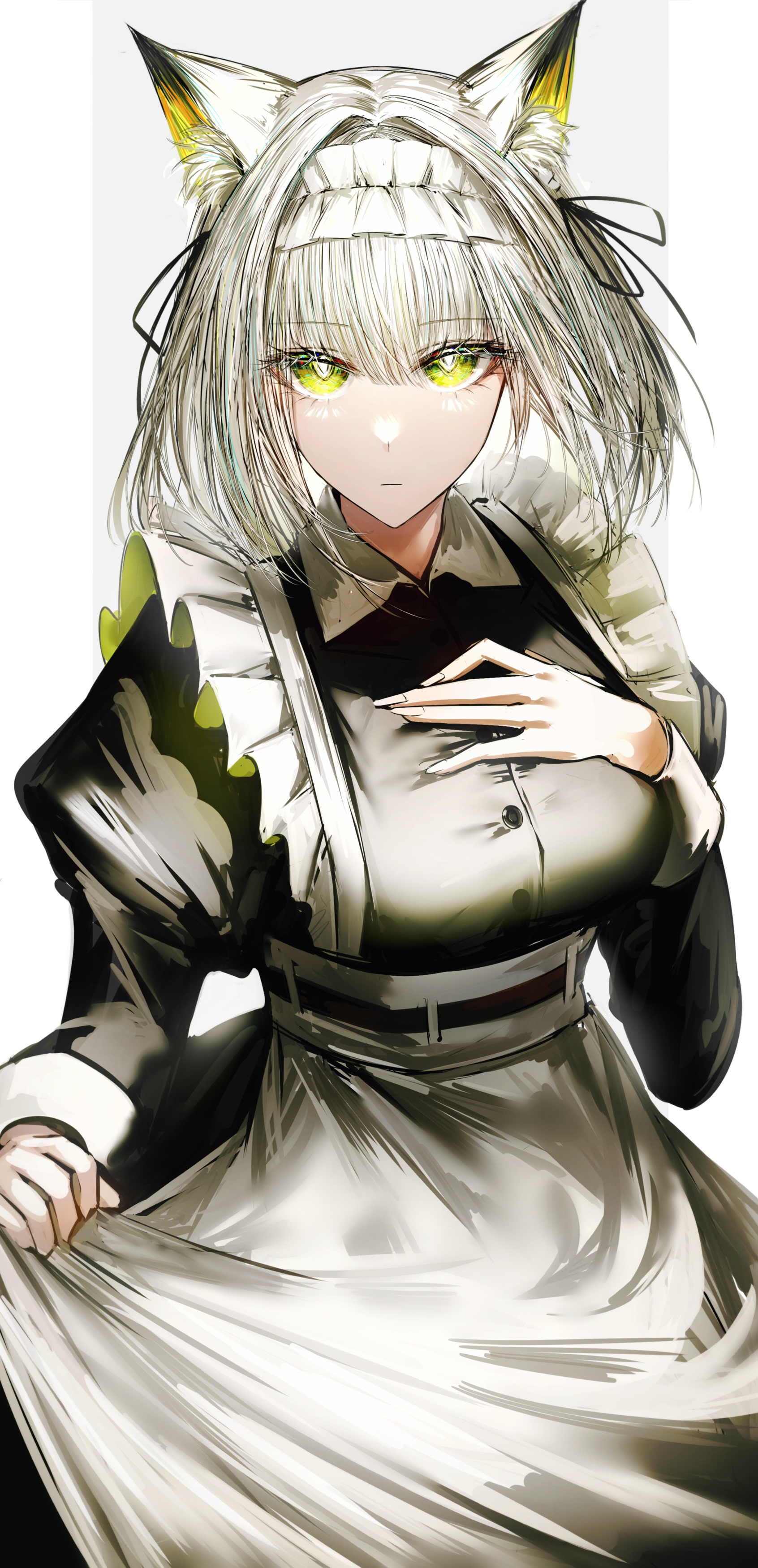 akqne arknights kal'tsit (arknights) animal ears maid nekomimi skirt ...