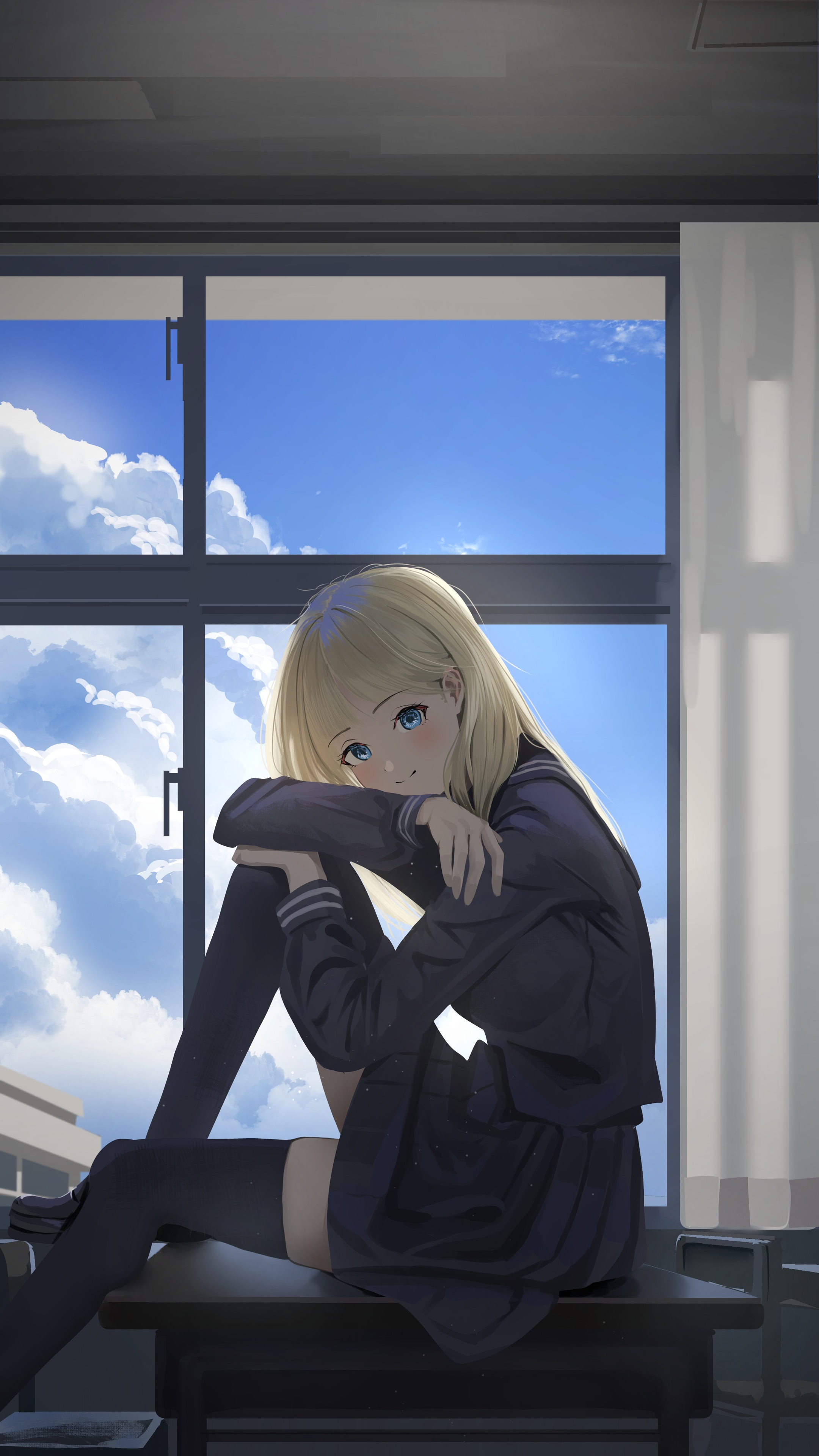 yamaharu (xxzf7284) seifuku thighhighs | #1045963 | yande.re