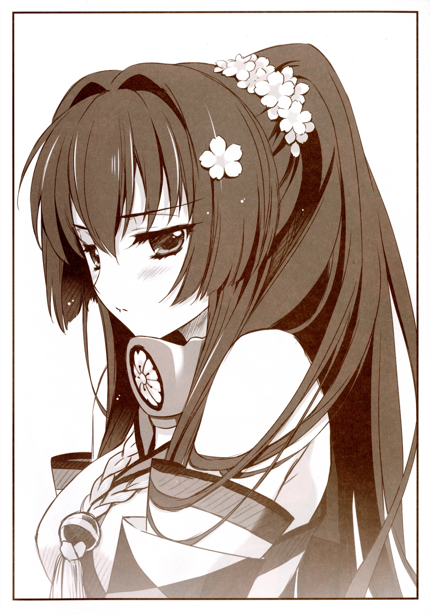 carnelian kantai collection yamato (kancolle) monochrome | #321654 ...