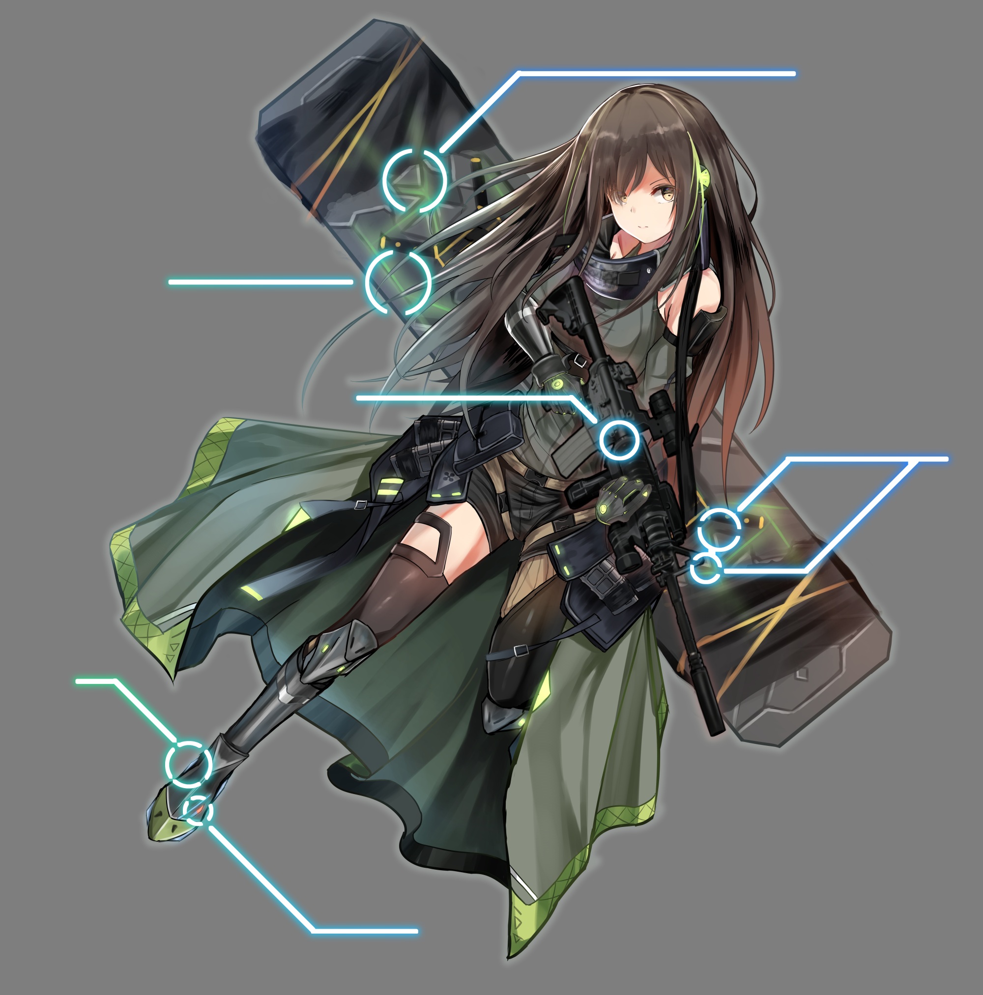 girls frontline m4 (girls frontline) gun tagme thighhighs transparent ...