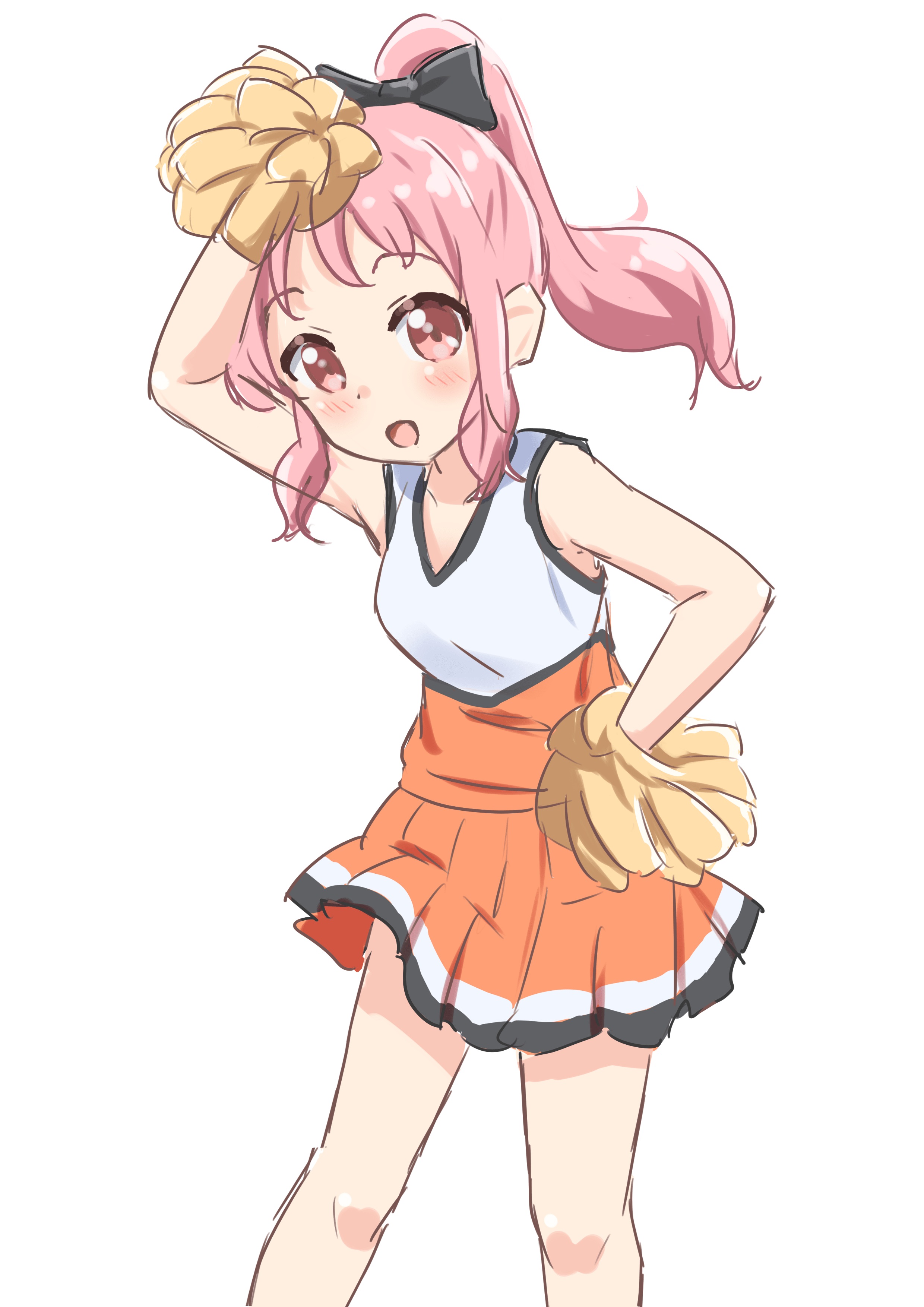 warukusu anima yell! hatoya kohane cheerleader sketch | #1135922 | yande.re