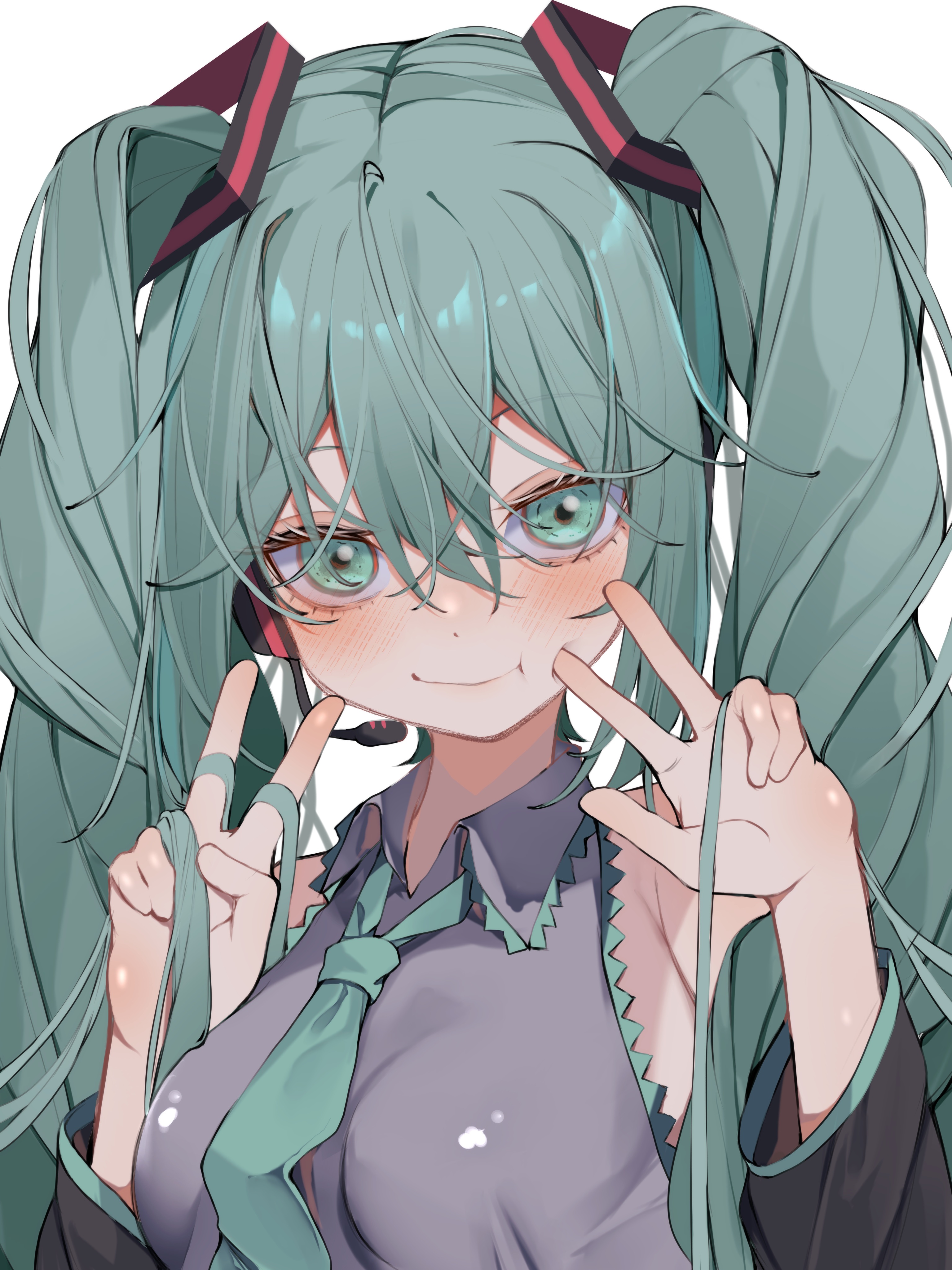 tsune (tune) vocaloid hatsune miku headphones | #1117360 | yande.re