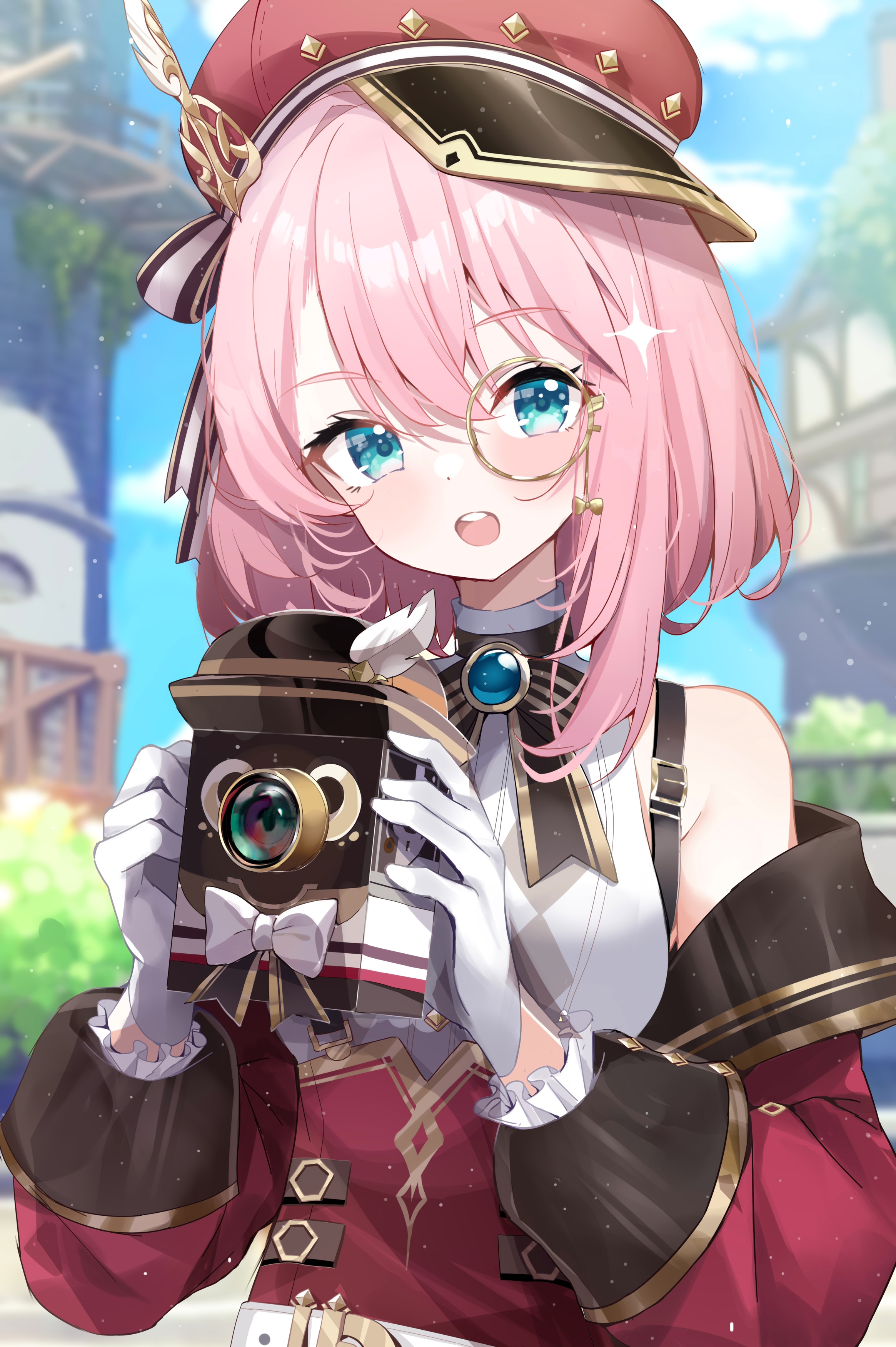 deyui genshin impact charlotte (genshin impact) megane uniform ...