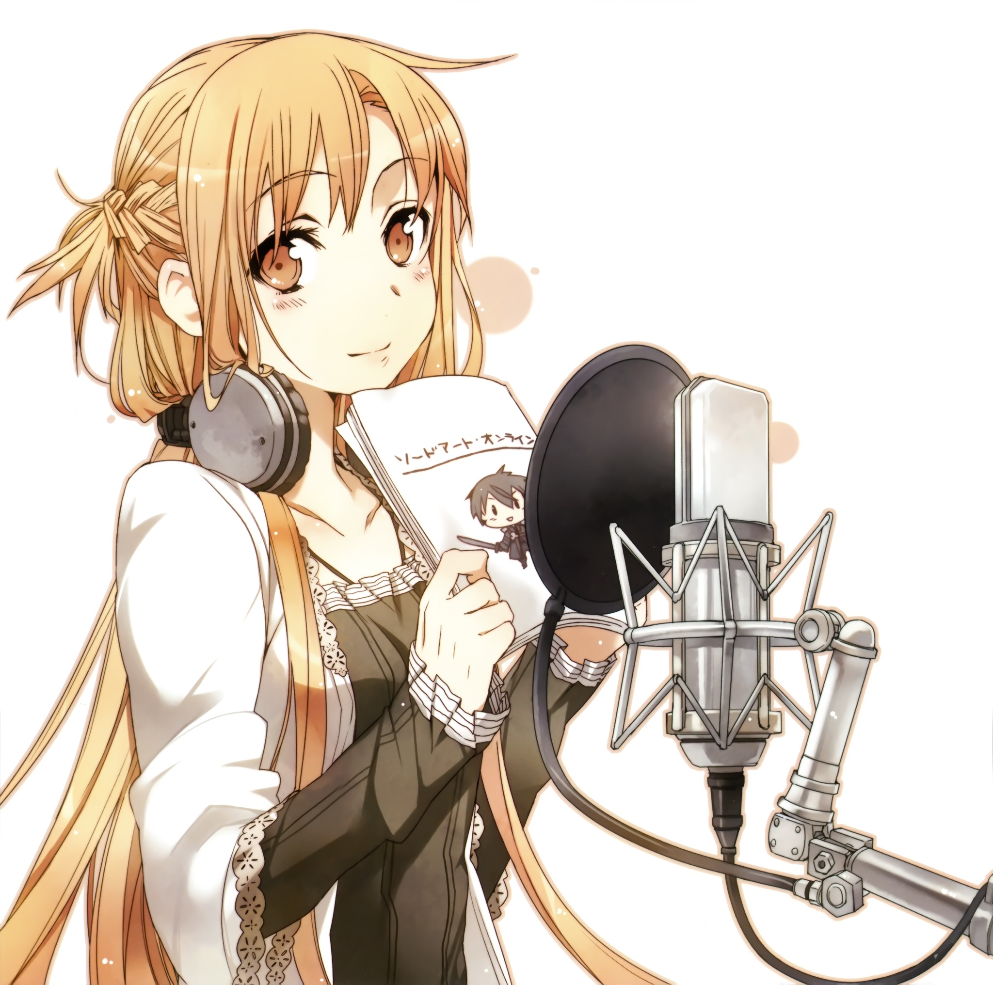 abec sword art online asuna (sword art online) chibi headphones sword ...