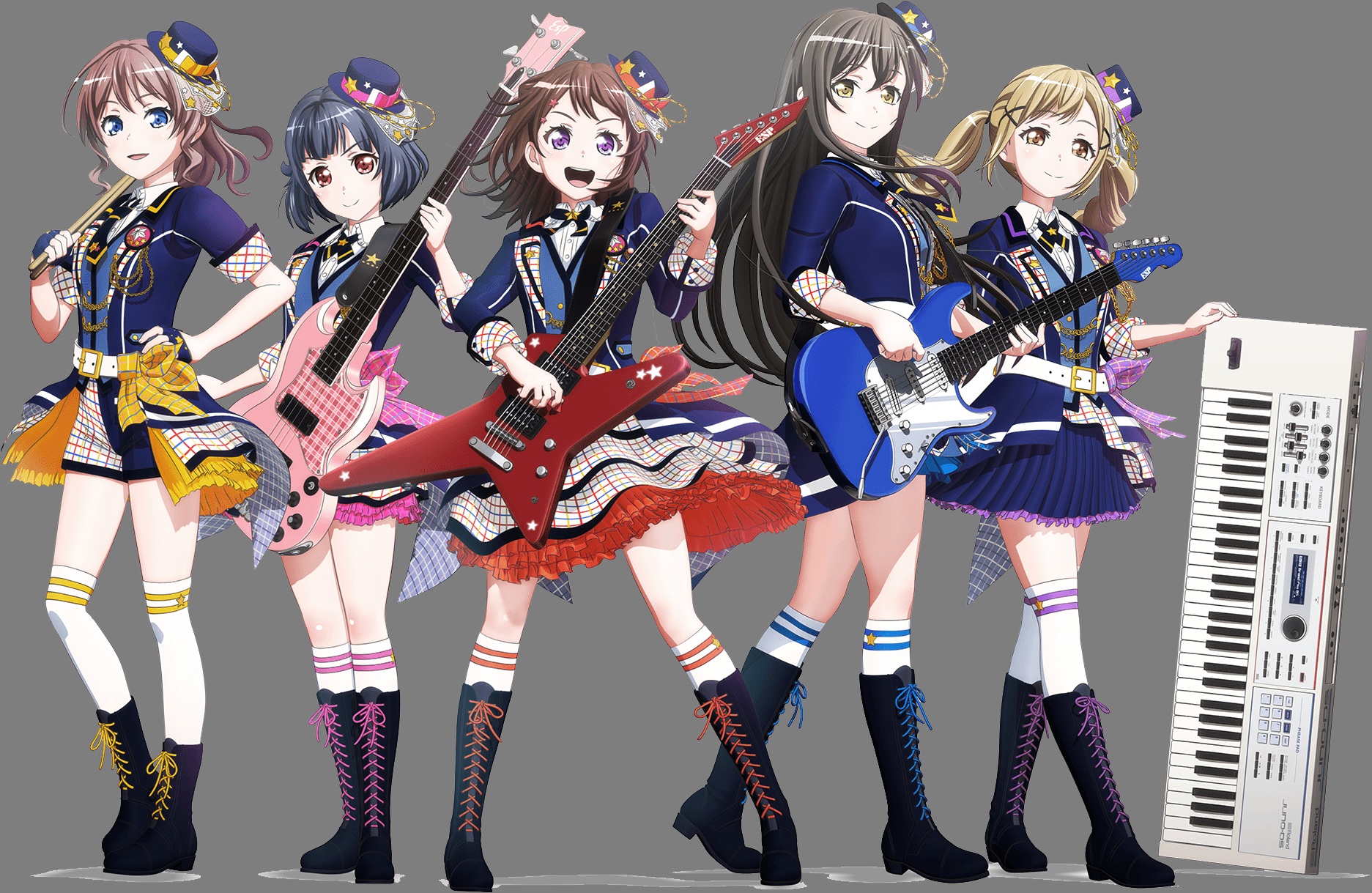 bang dream! hanazono tae ichigaya arisa toyama kasumi ushigome rimi ...