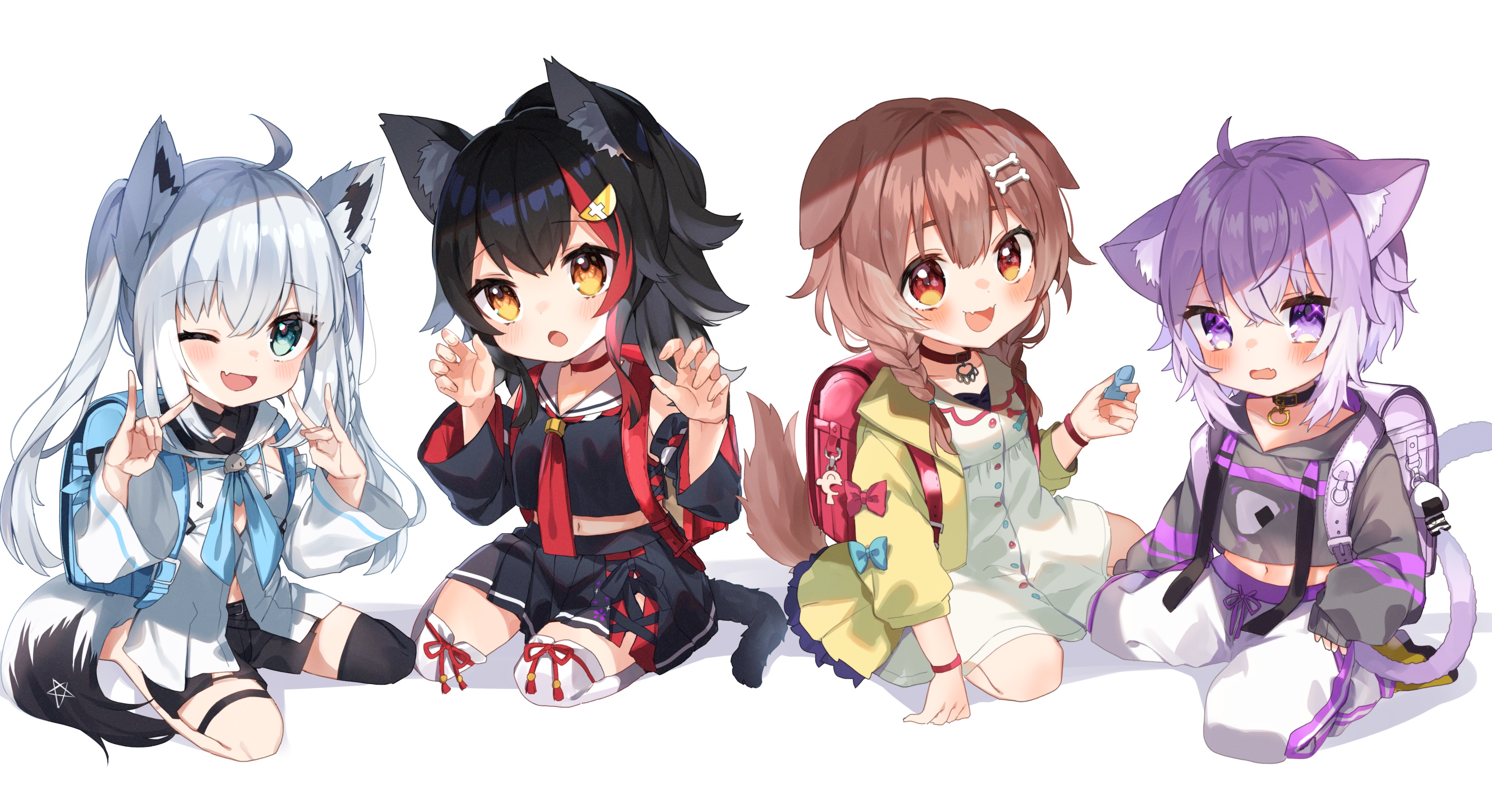 noi mine hololive inugami korone nekomata okayu ookami mio shirakami ...